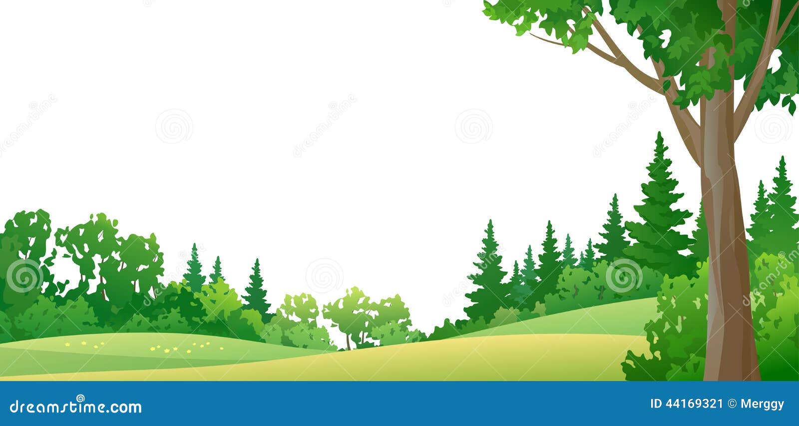 Forest border stock vector. Illustration of graphic, clip - 44169321