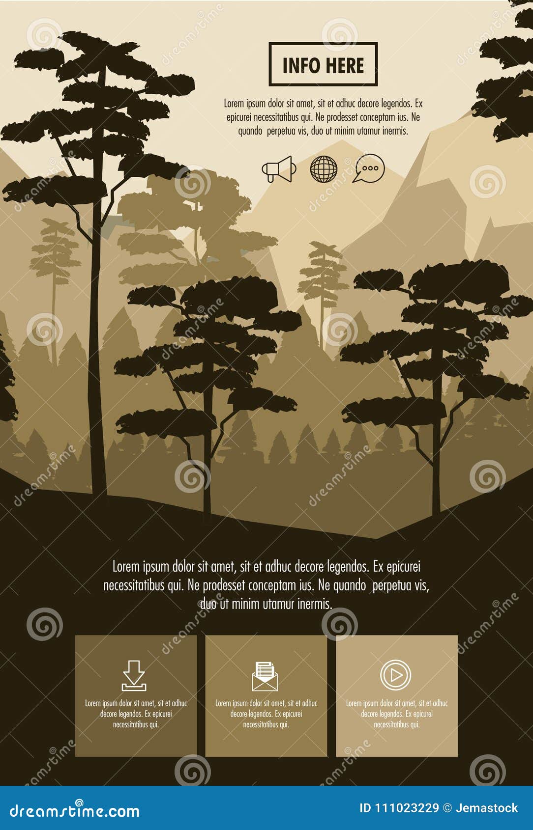 Forest Brochure Infographic Stock Vector - Illustration of corporate ...