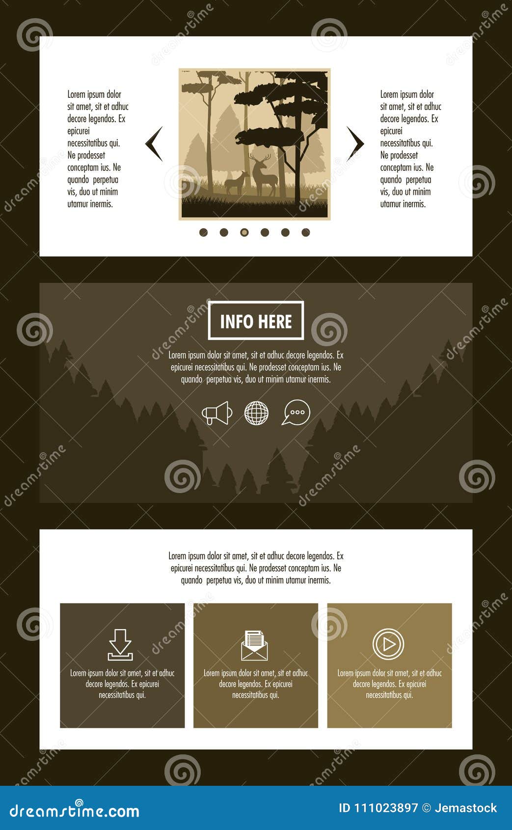 Forest Brochure Infographic Stock Vector - Illustration of geometric ...