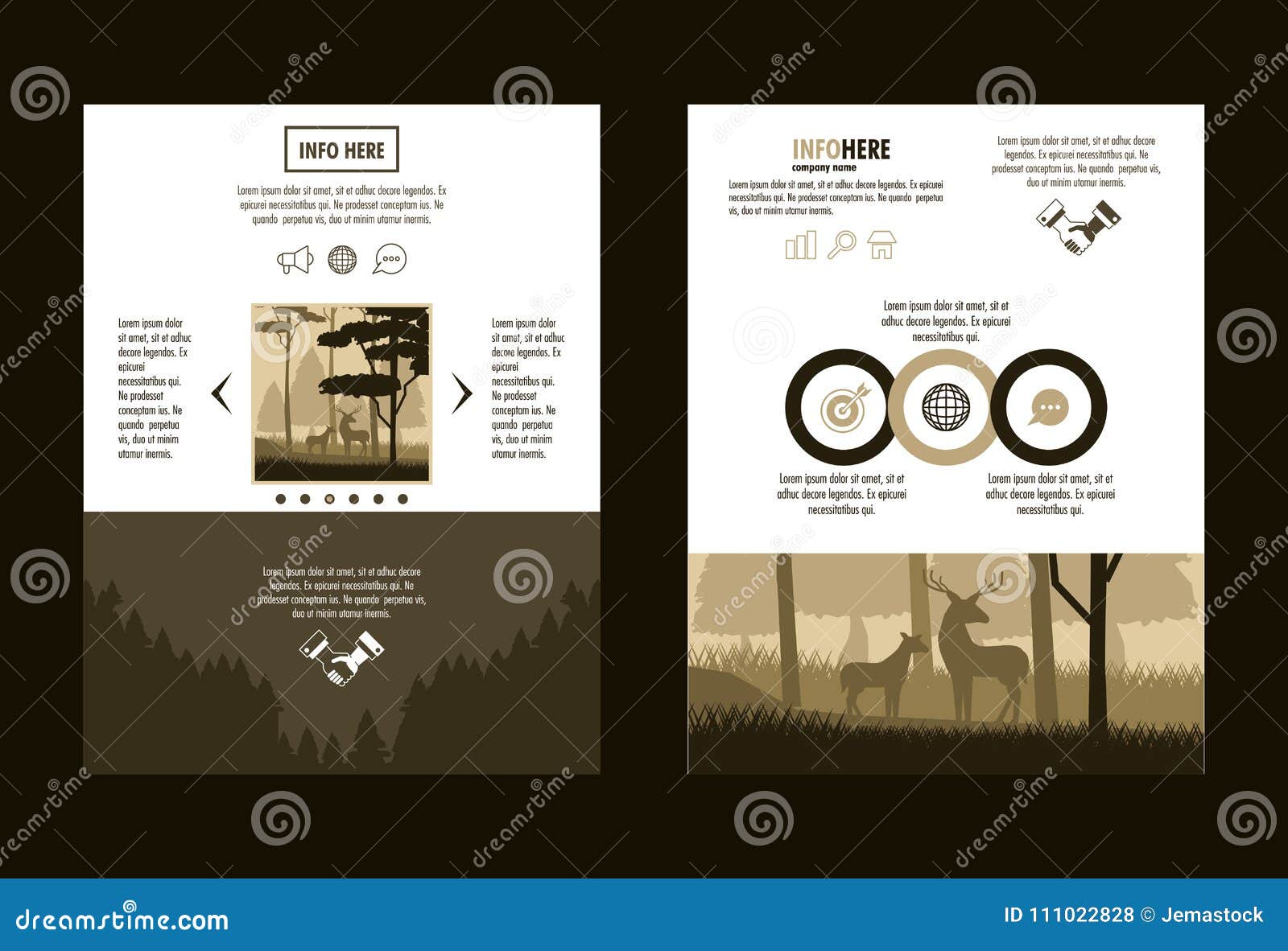 Forest Brochure Infographic Stock Vector - Illustration of company ...