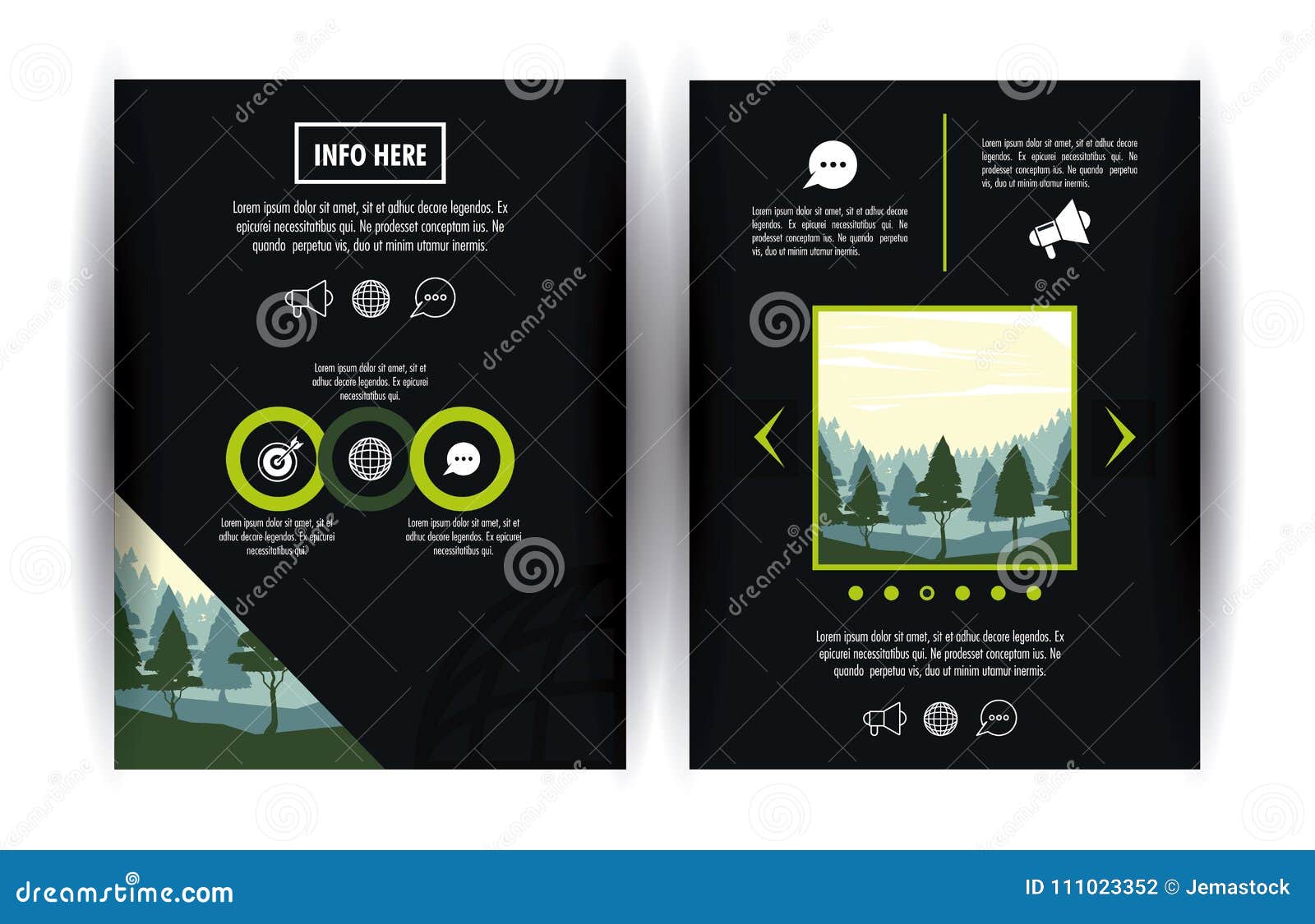 Forest Brochure Infographic Stock Vector - Illustration of global ...