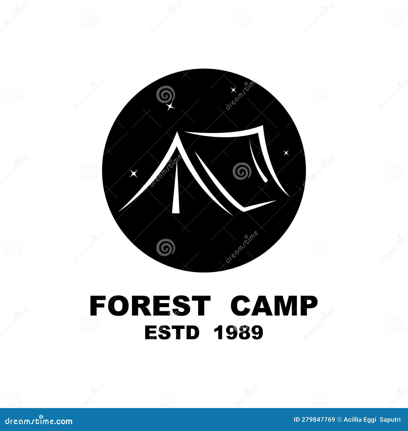 Forest Camp Logo Vector Design Stock Vector - Illustration of relaxed ...