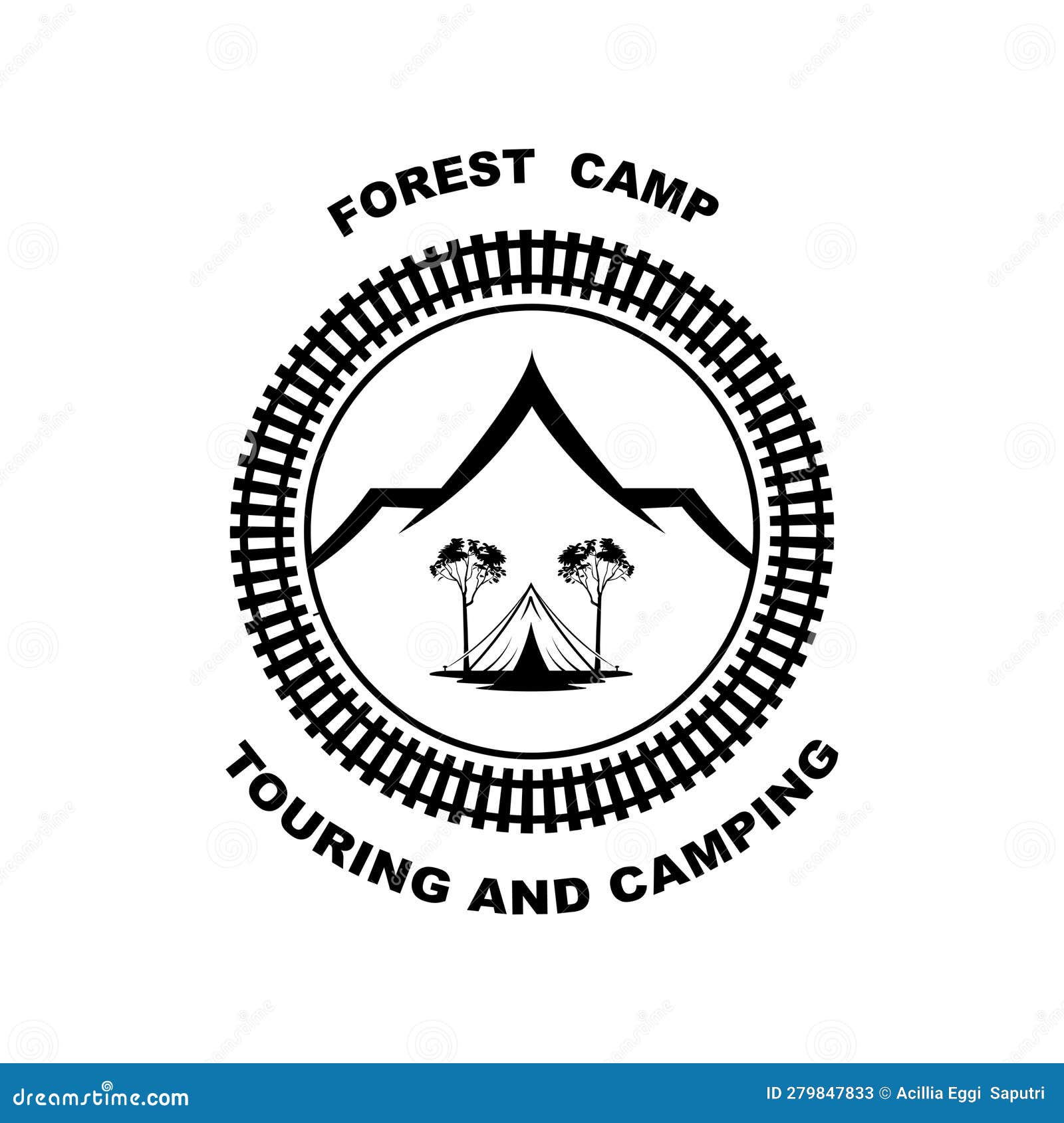 Forest Camp Logo Vector Design Stock Vector - Illustration of pine ...
