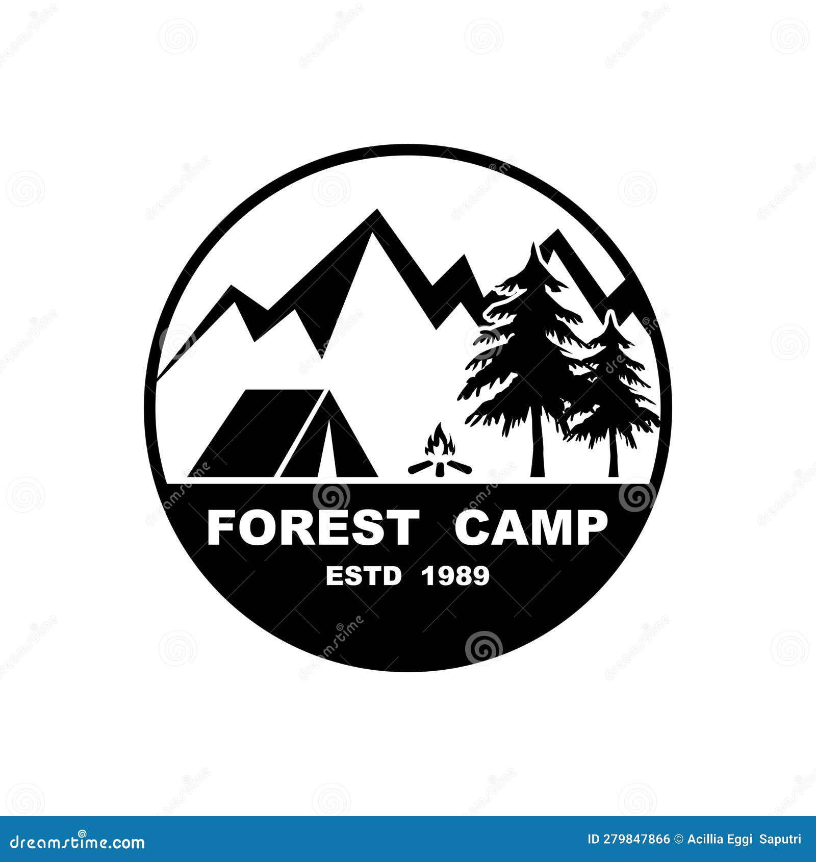 Forest Camp Logo Vector Design Stock Vector - Illustration of ...