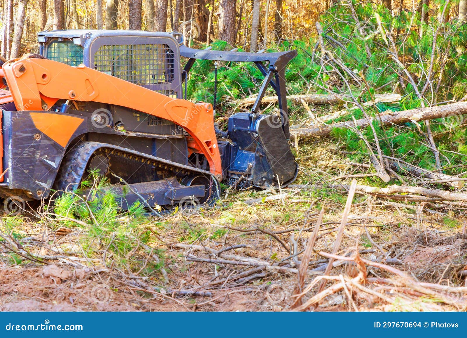 During Forest Clearing Contractor Used a Tracked General Purpose ...