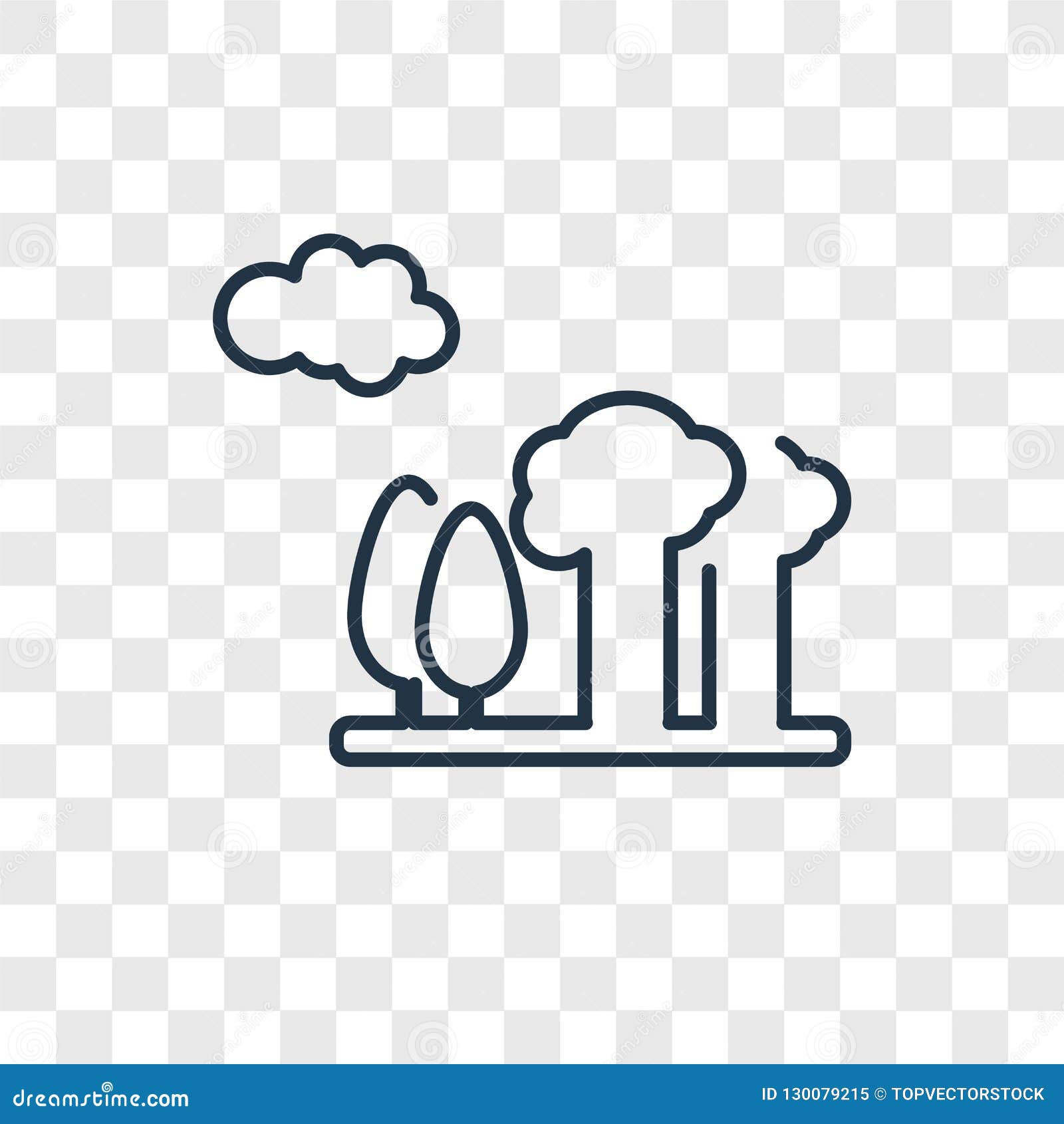Forest Concept Vector Linear Icon Isolated on Transparent Background ...