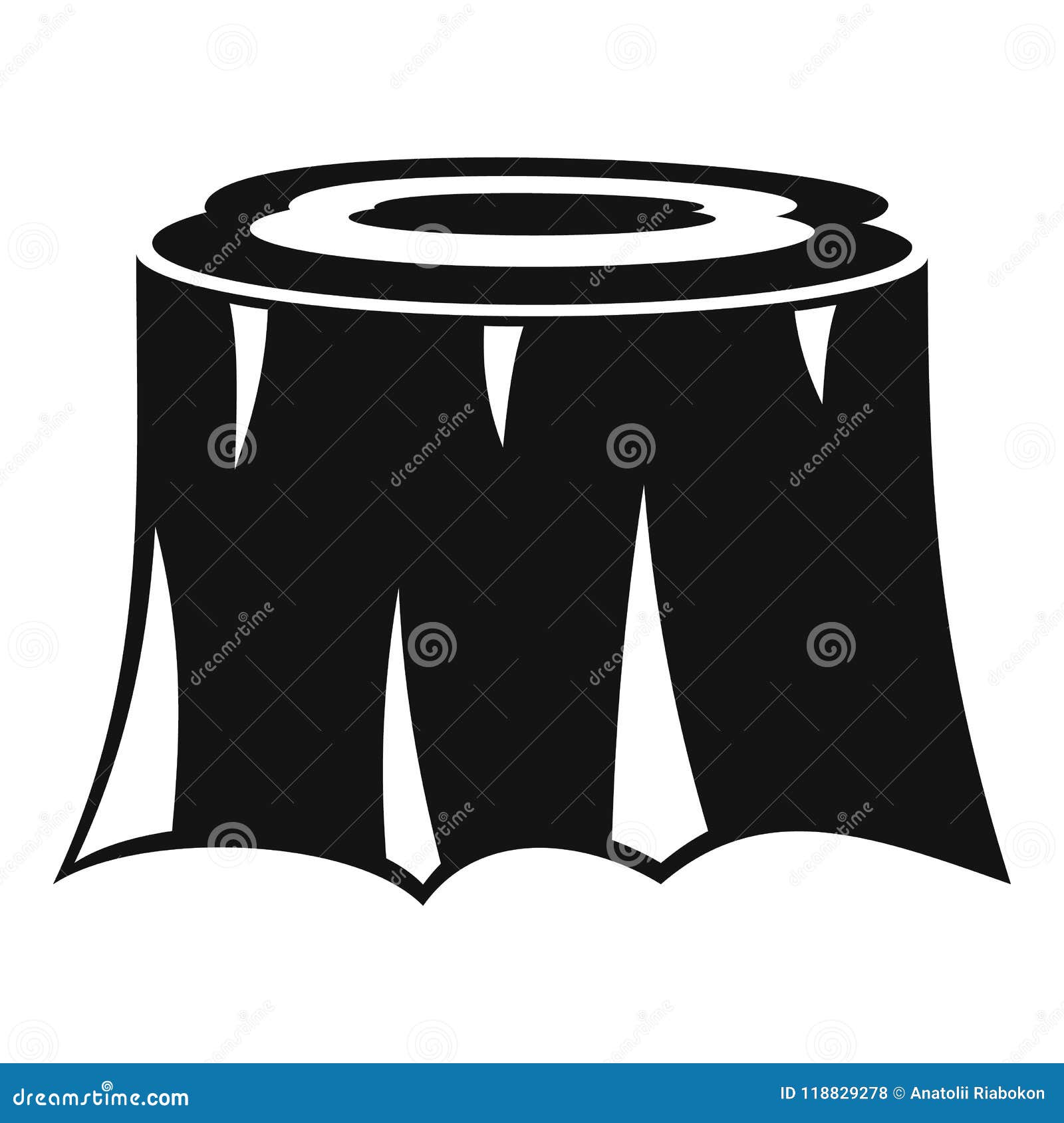 Forest Cut Tree Icon, Simple Style Stock Vector - Illustration of rough ...