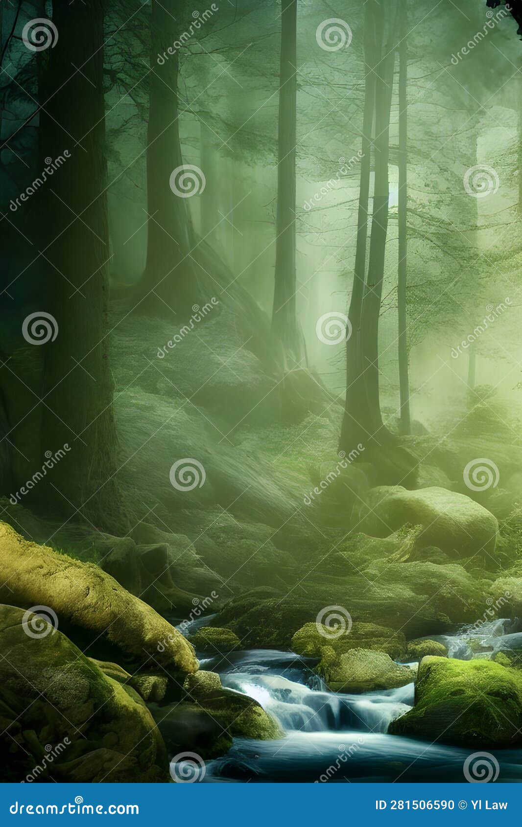 A Forest with a Dark Academia Aesthetic the Scene Stock Illustration ...