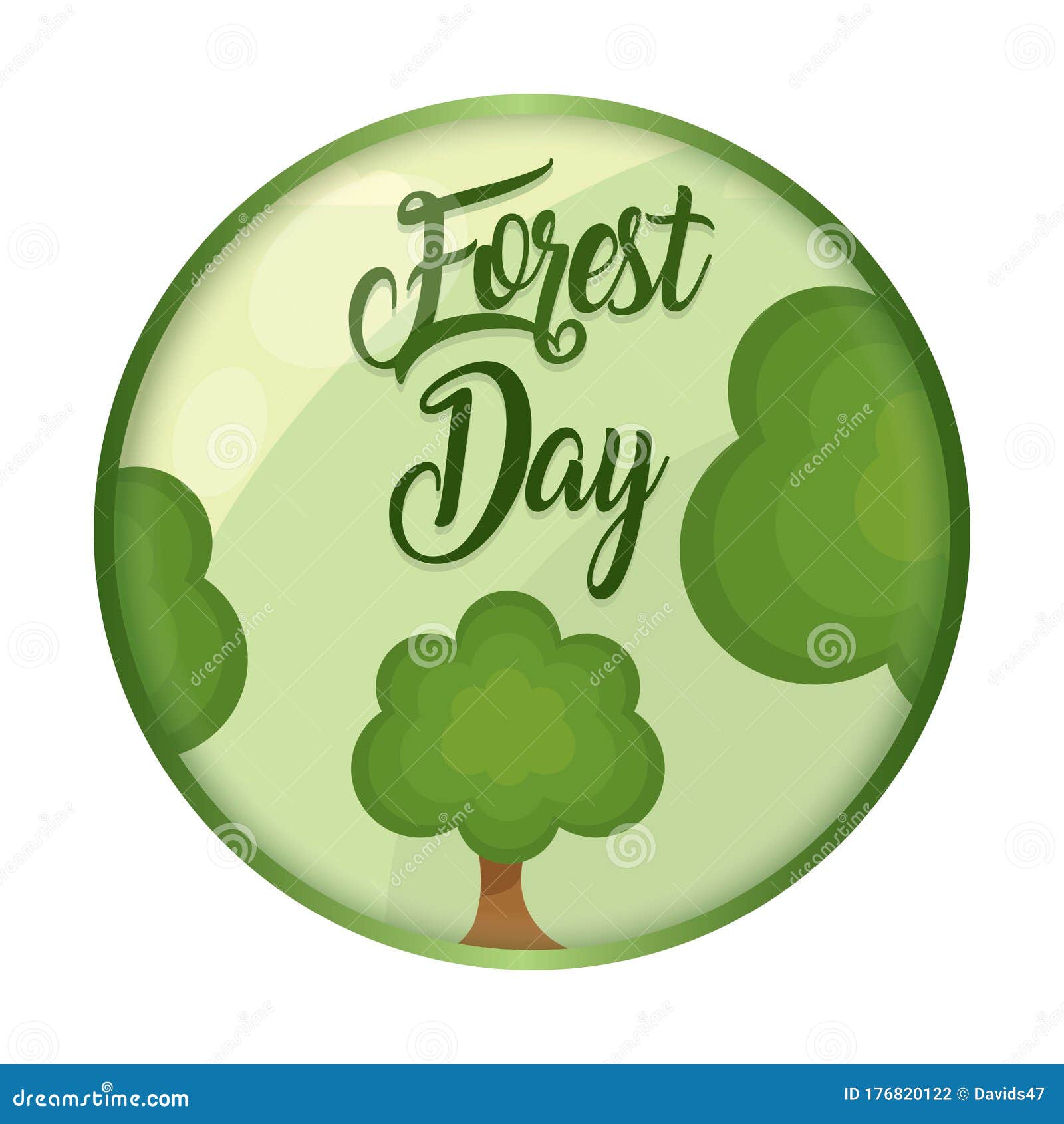 Forest day illustration stock vector. Illustration of grass - 176820122