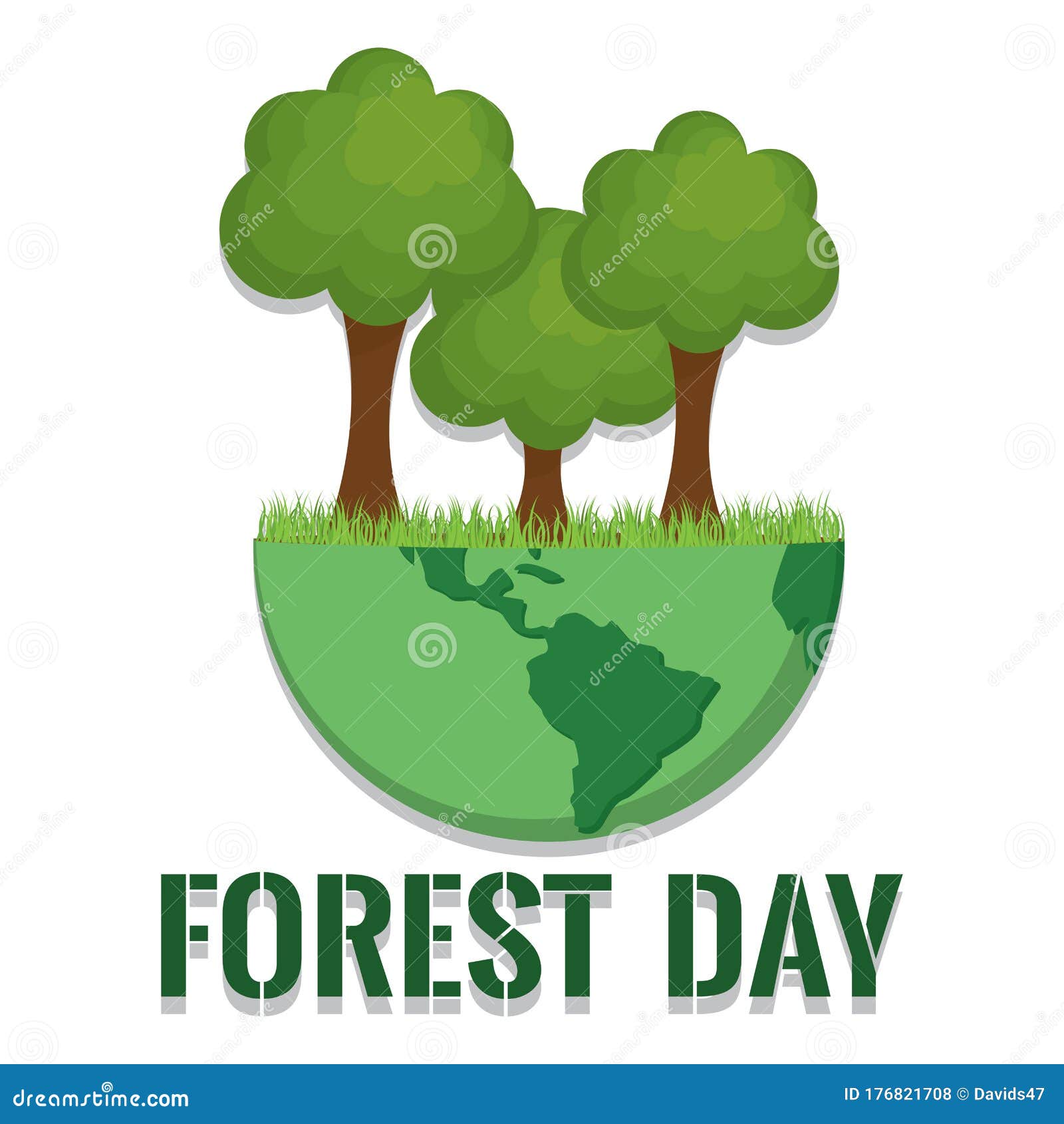Forest day illustration stock vector. Illustration of banner - 176821708