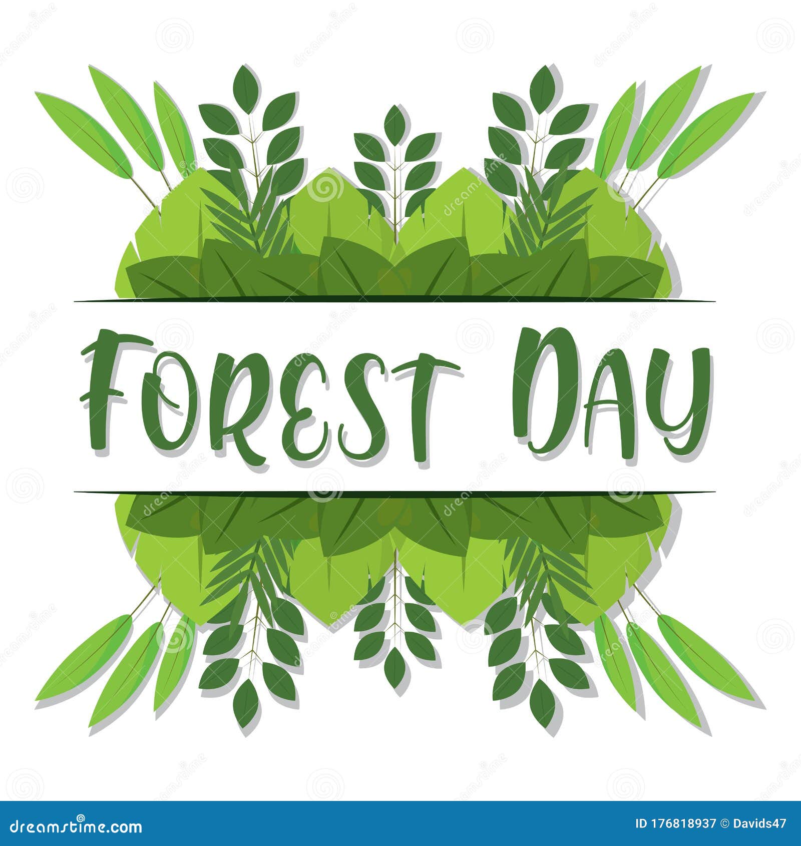 Forest day illustration stock vector. Illustration of vector - 176818937