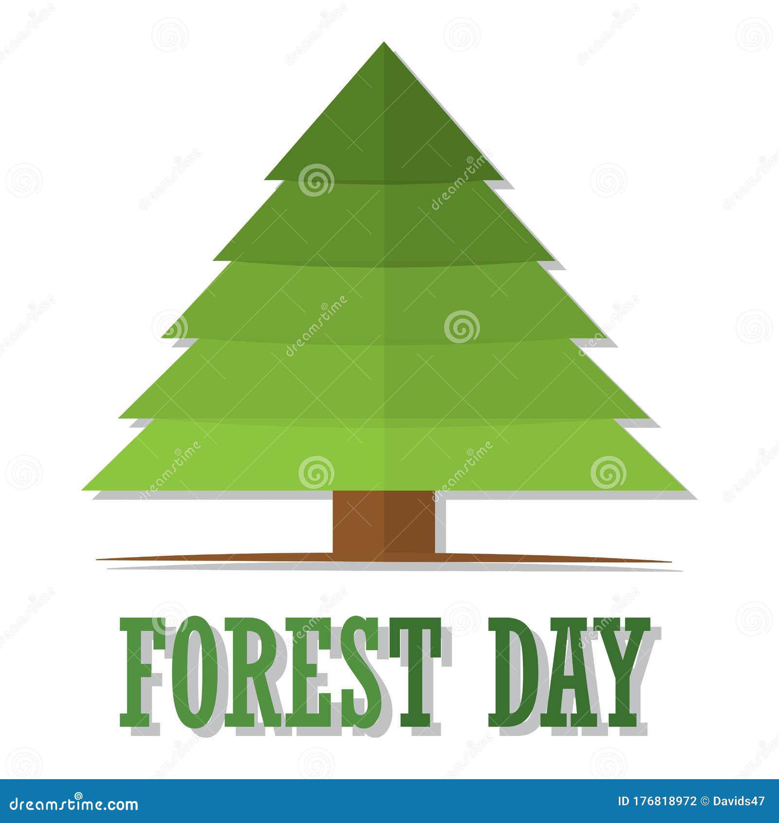Forest day illustration stock vector. Illustration of green - 176818972