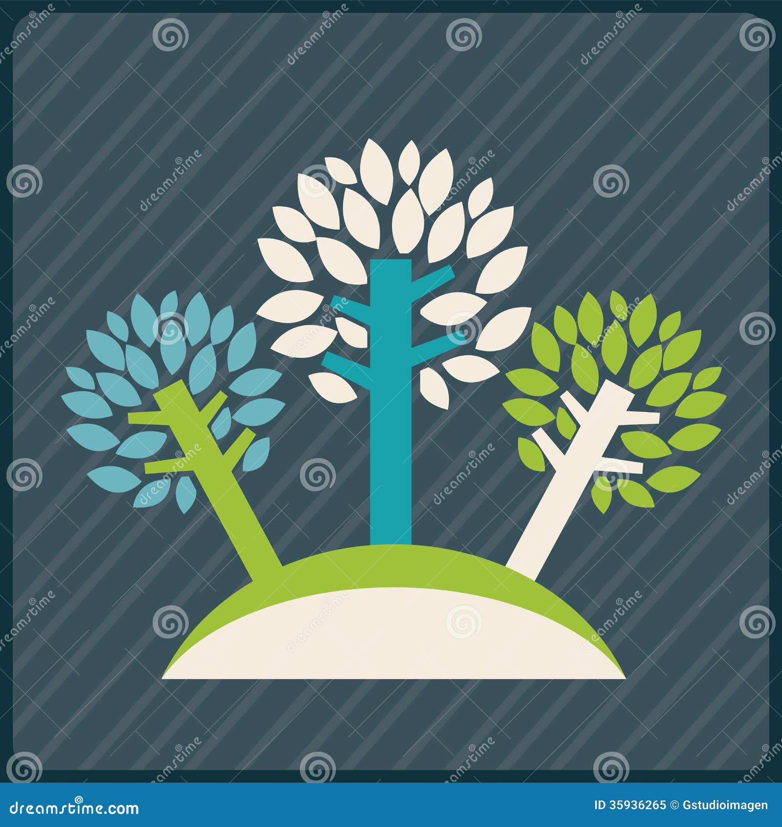 Forest design stock vector. Illustration of frame, decorative - 35936265