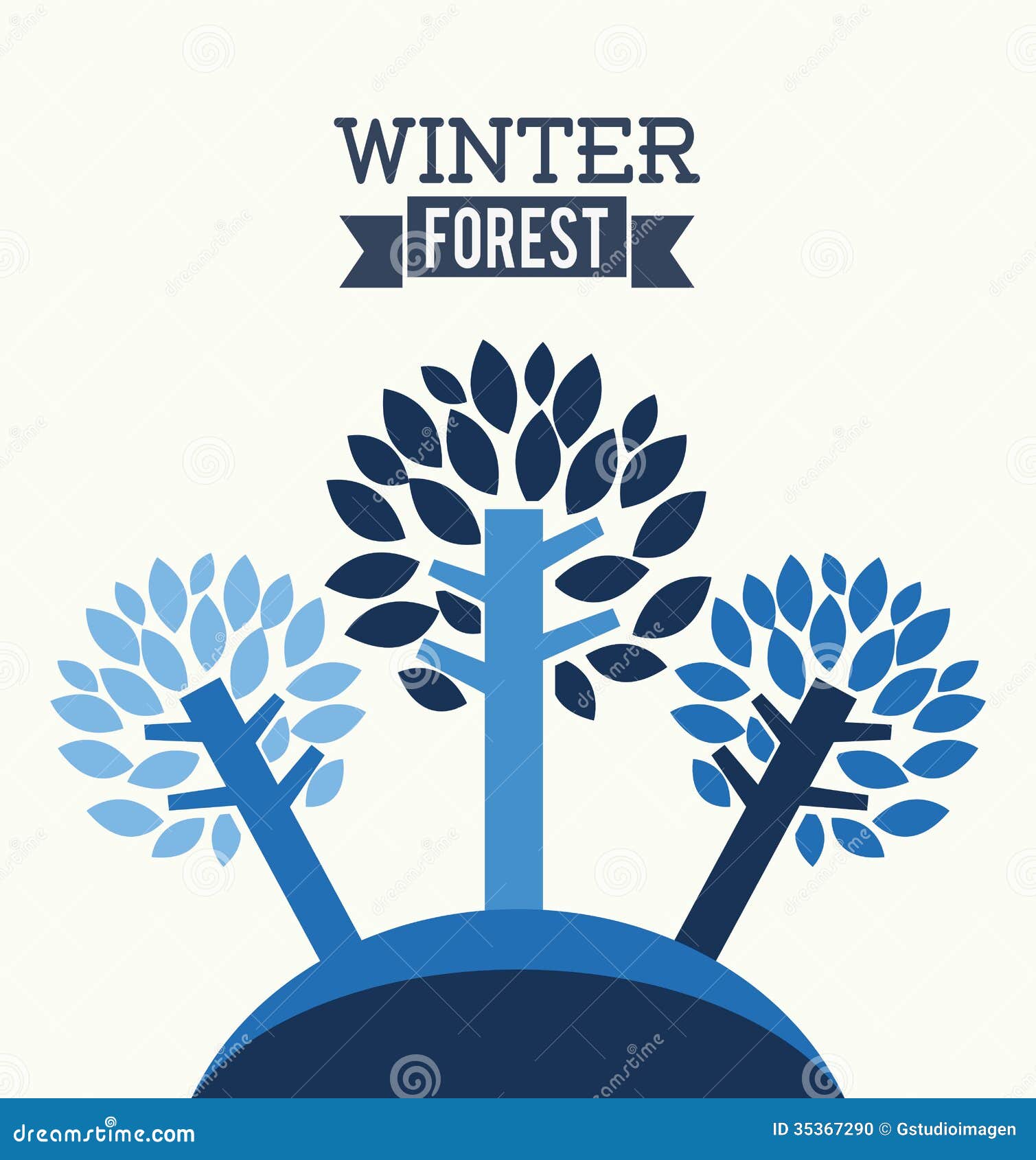 Forest design stock vector. Illustration of forest, natural - 35367290