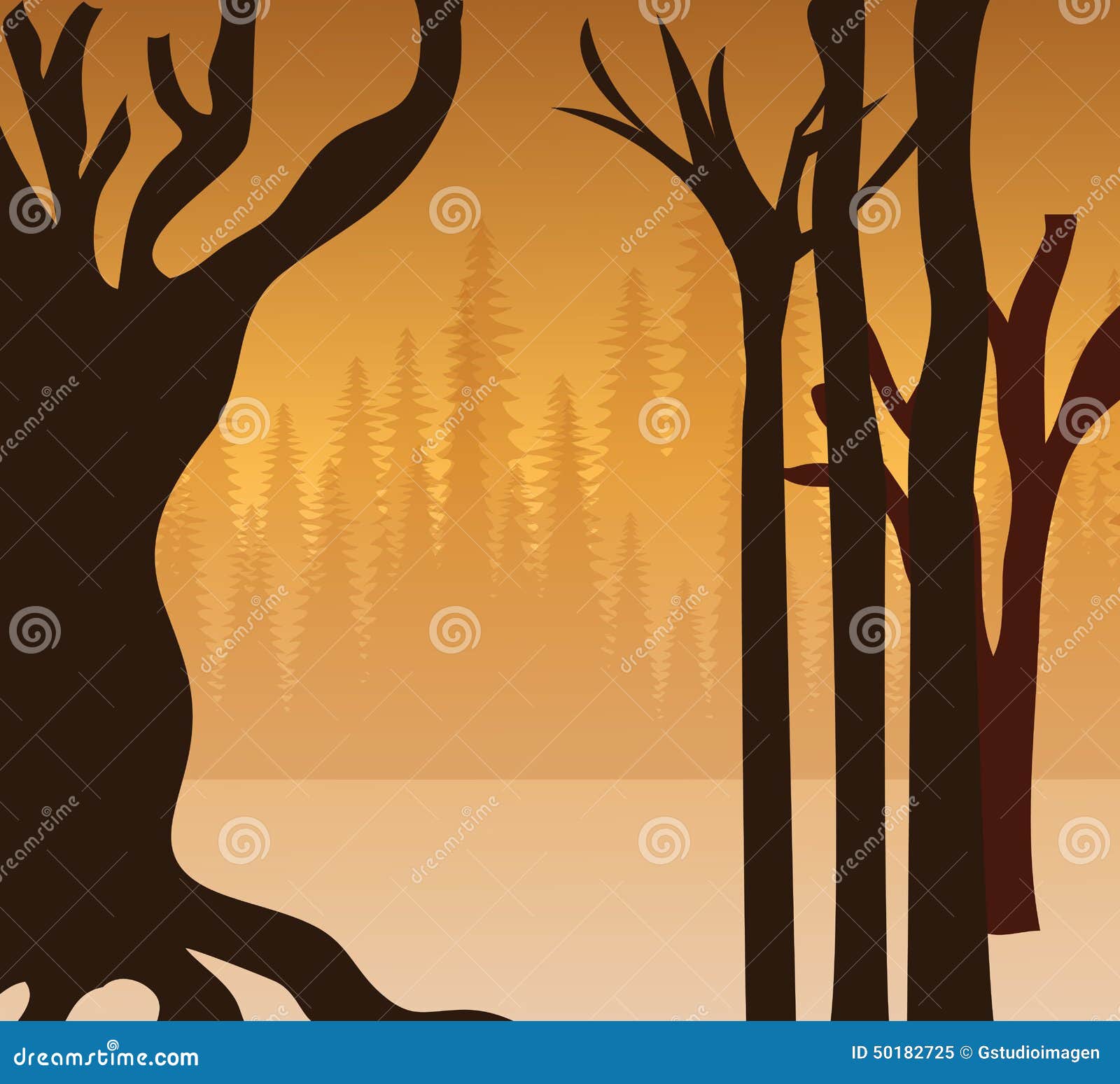 Forest Design, Vector Illustration. Stock Vector - Illustration of ...