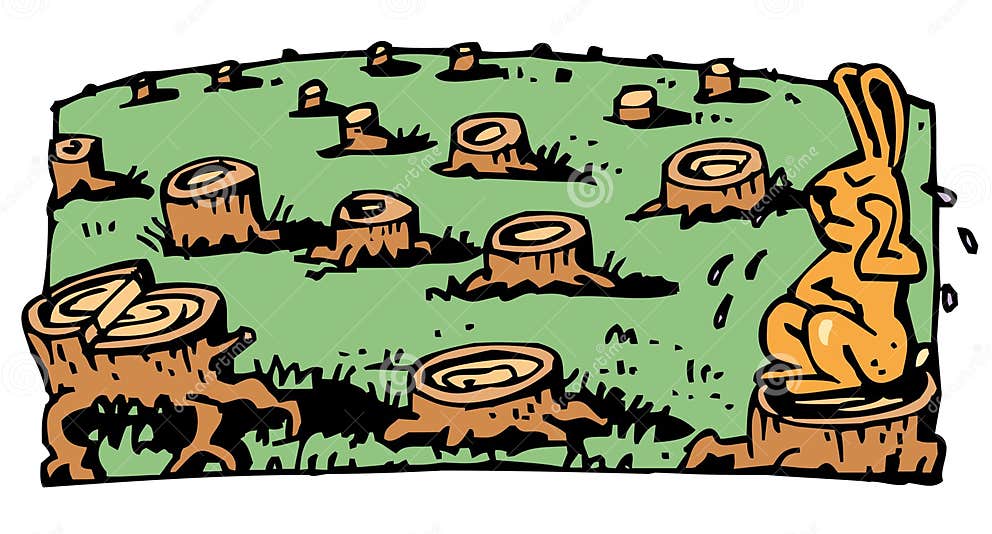 Forest destruction stock vector. Illustration of forrest - 17681716