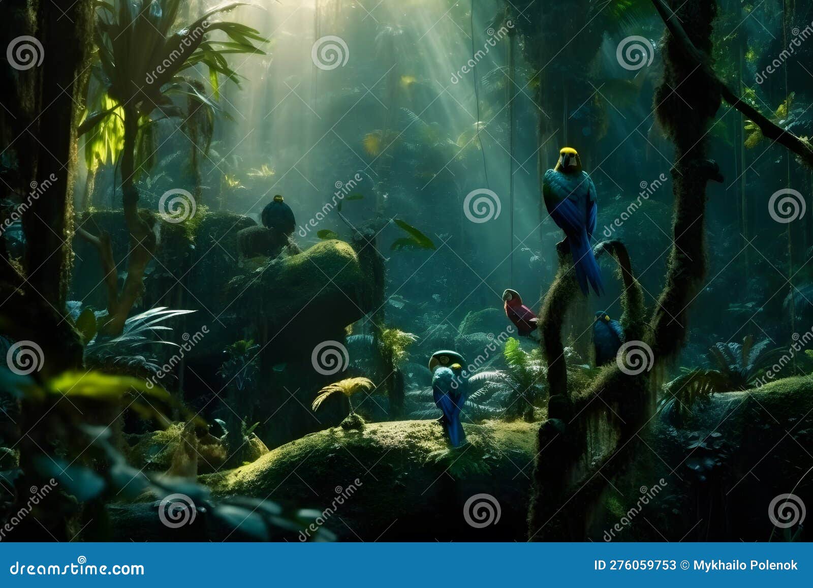 Forest with Different Animals, Wildlife. Neural Network AI Generated ... Forest with Different Animals, Wildlife. Neural Network AI Generated ...