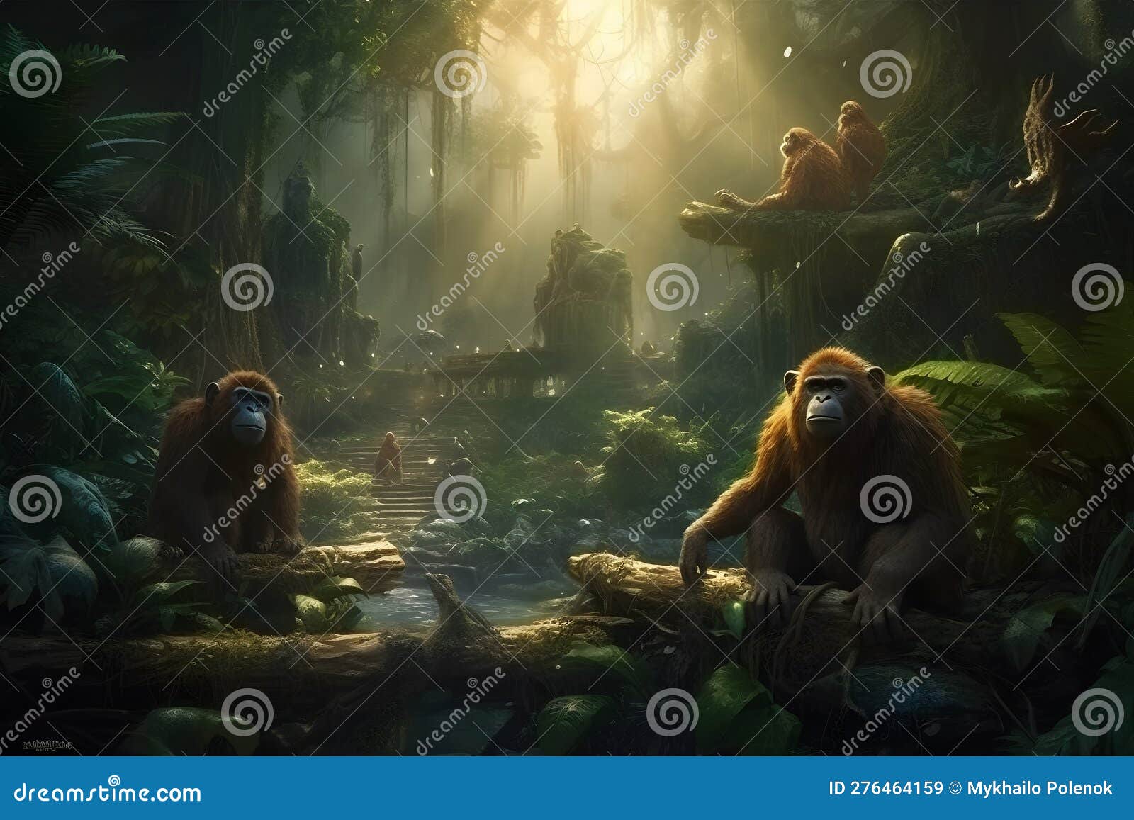 Forest with Different Animals, Wildlife. Neural Network AI Generated ... Forest with Different Animals, Wildlife. Neural Network AI Generated ...