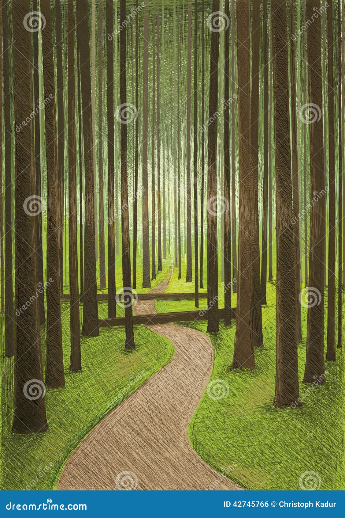 Forest Drawing Stock Photography | CartoonDealer.com #42745766
