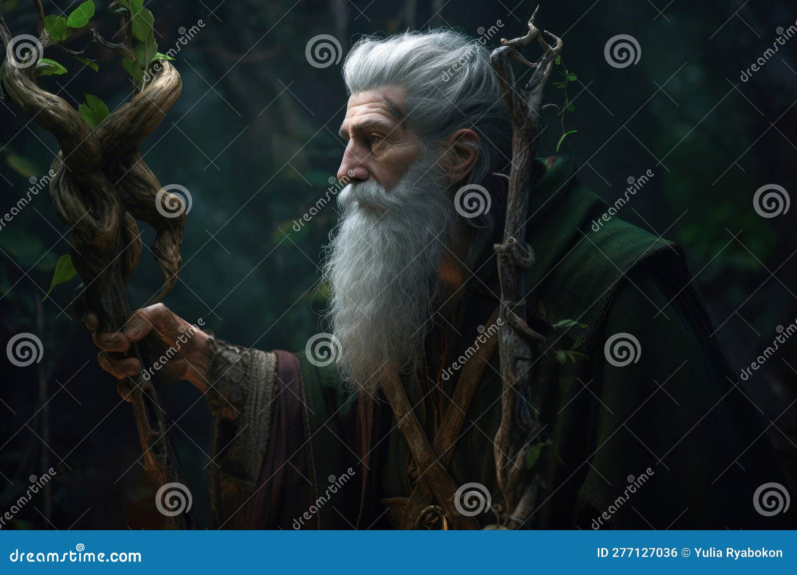 Forest Druid Monk. Generate Ai Stock Illustration - Illustration of ... Forest Druid Monk. Generate Ai Stock Illustration - Illustration of ...