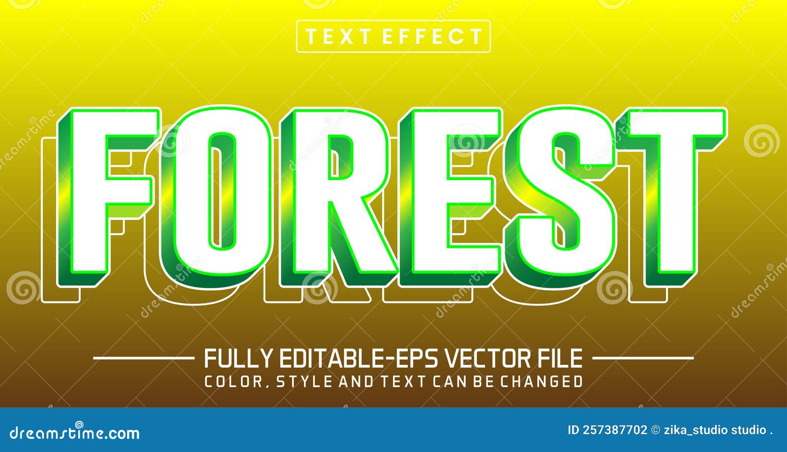 Forest Editable Text Style Effect. Editable Font Vector File Stock ...