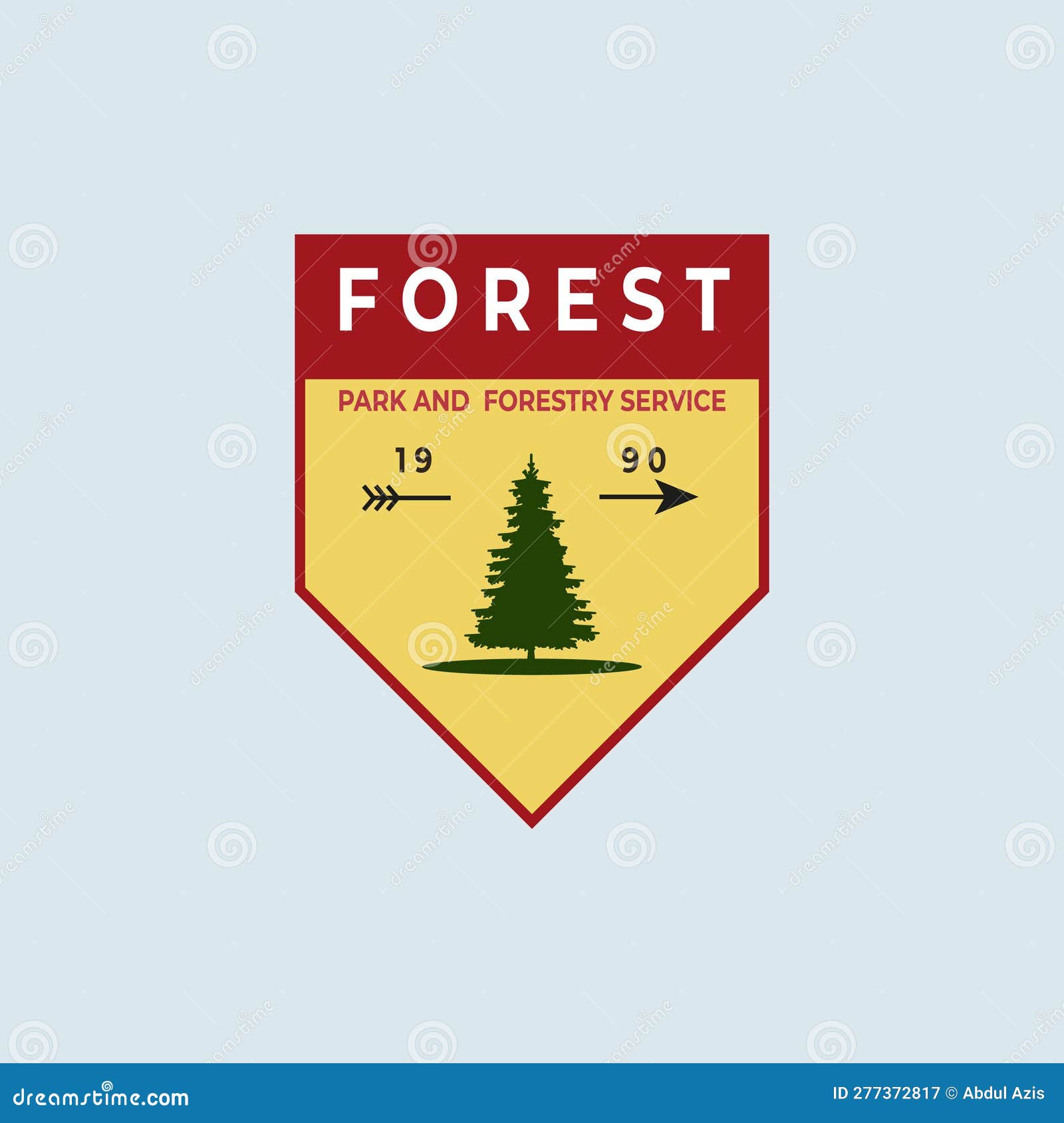 Forest Emblem Logo Icon Vector Design Stock Vector - Illustration of ...
