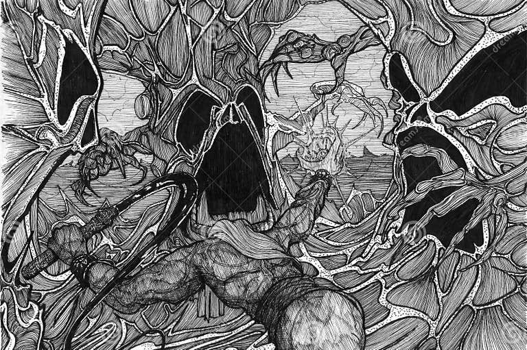 Forest Fight stock illustration. Illustration of clearing - 13819221