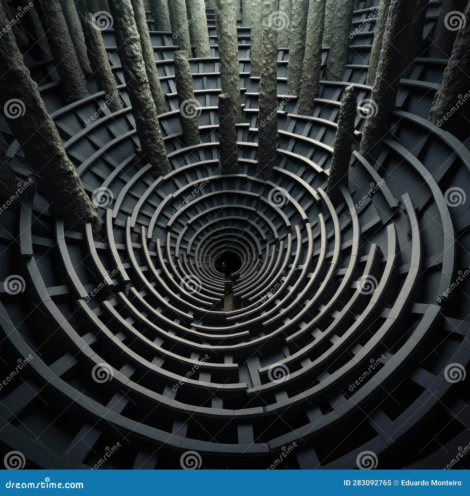 Forest-filled Mazes with Futuristic Architecture and Industrial ...
