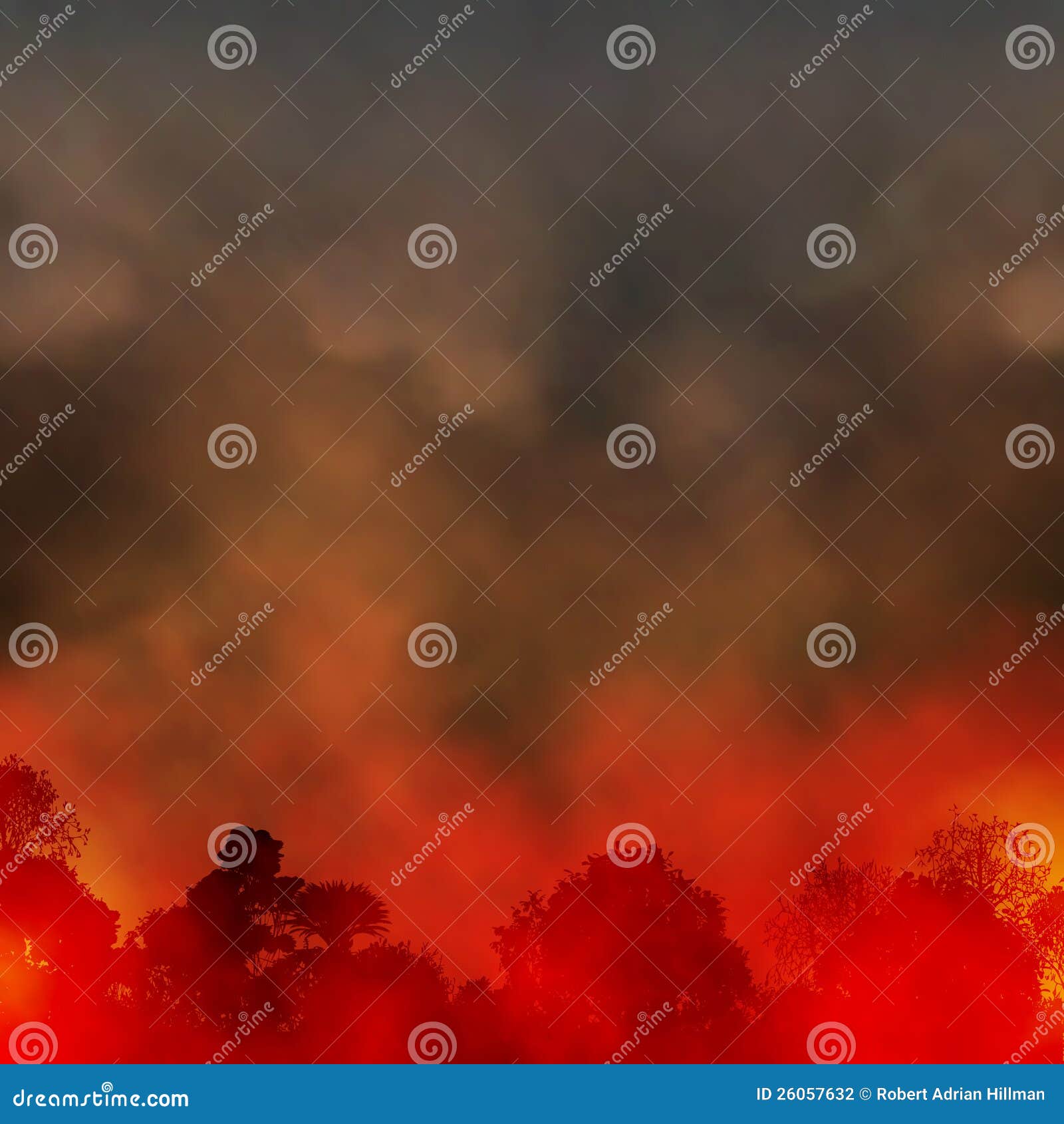 Forest Fire Vector Placard. Fire Safety Illustration. Precautions The ...