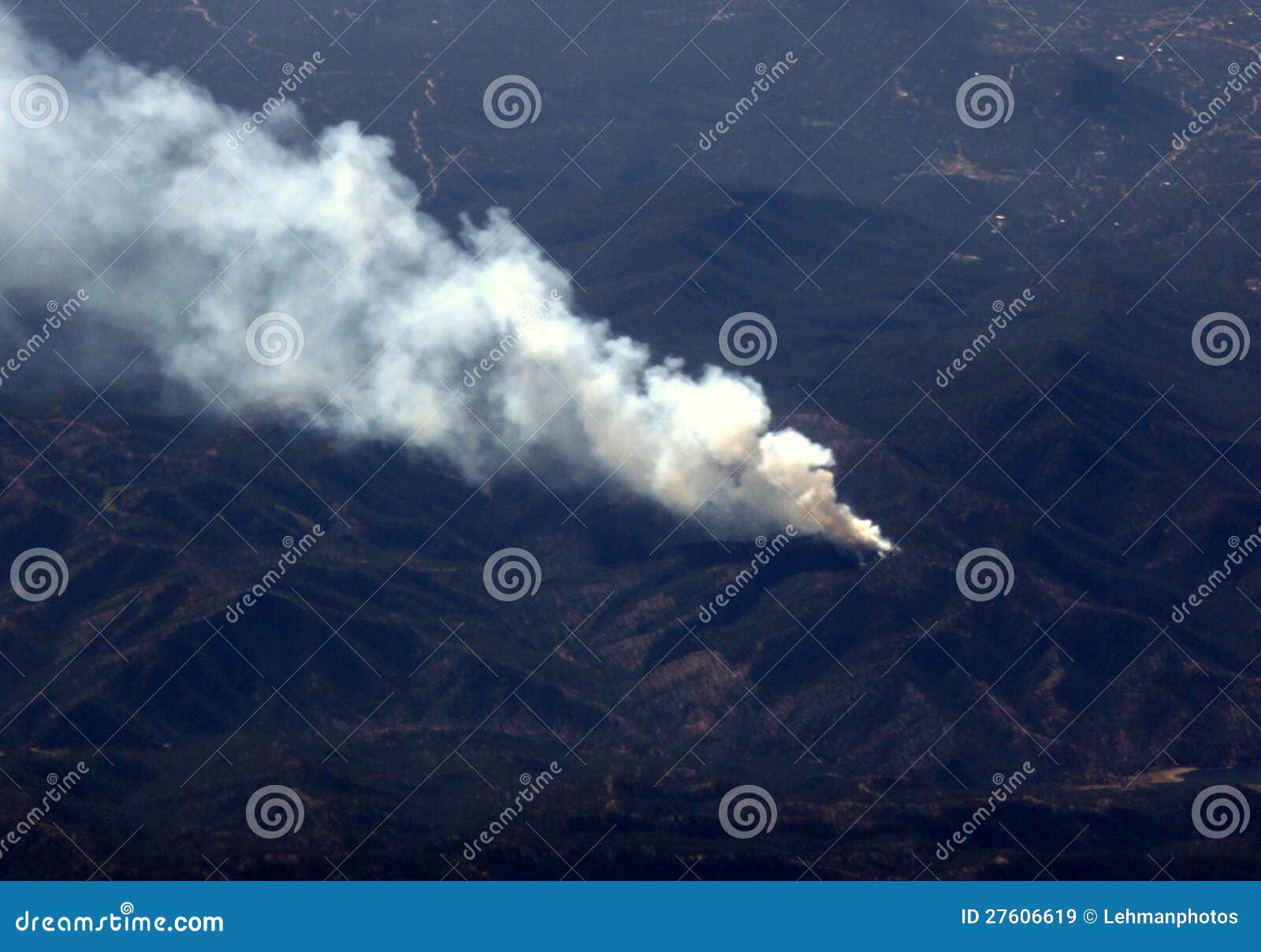 Forest Fire Aerial View Smoke and Mountain West Stock Image - Image of ...