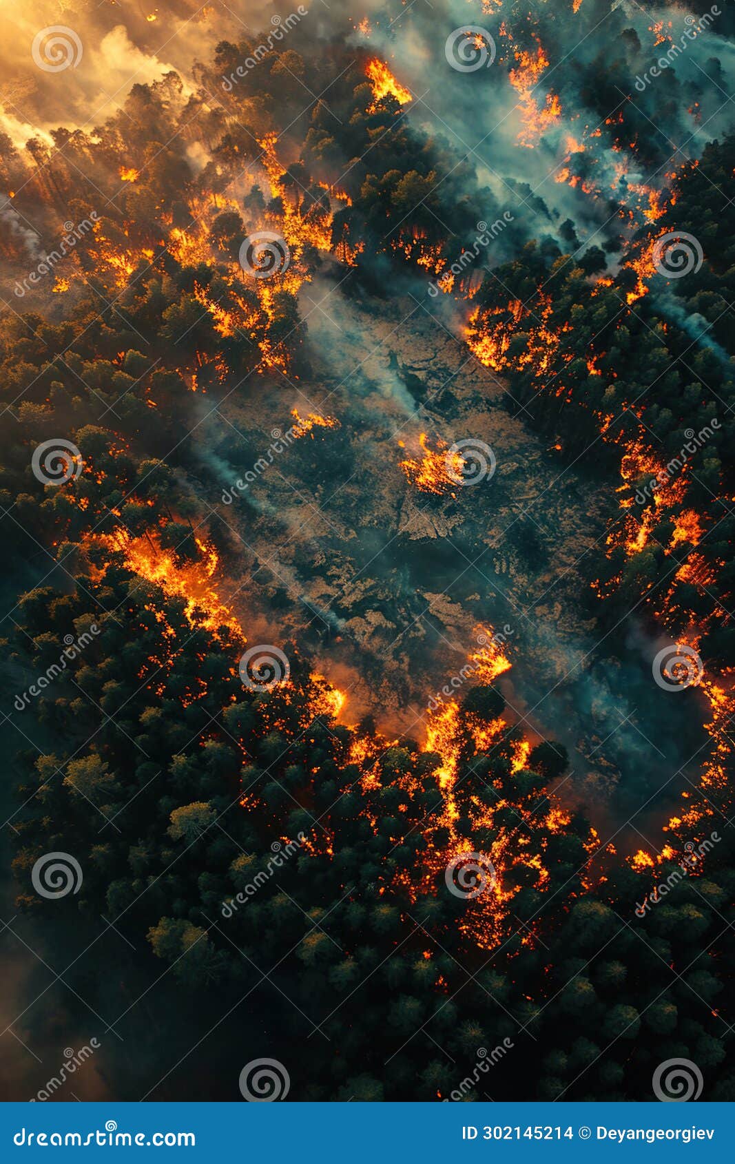 USA Fire Map Aerial Inferno View Fiery Map Of The USA Symbolizing ...