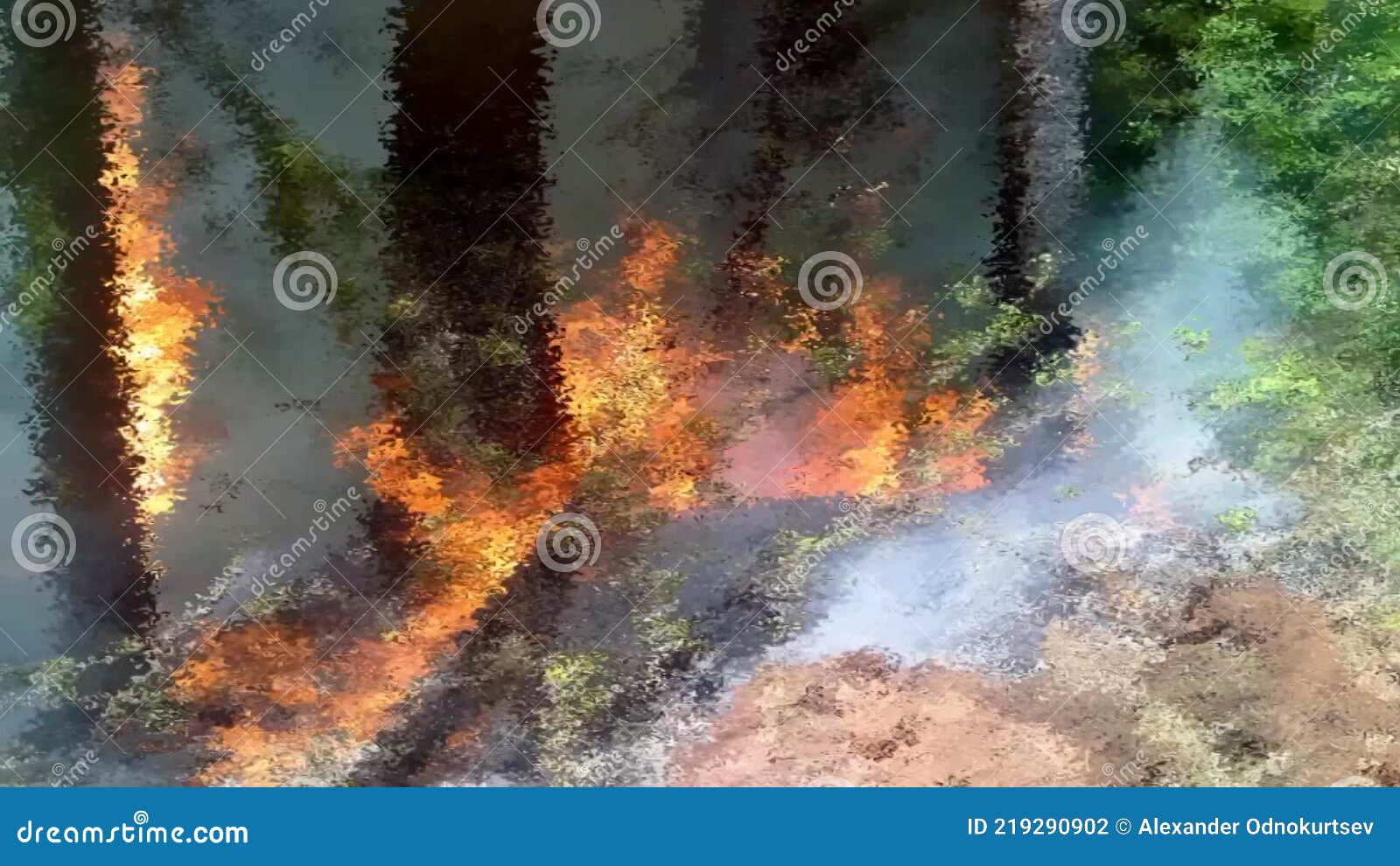 Animation of the Illusion of Fire Stock Footage - Video of forest ...