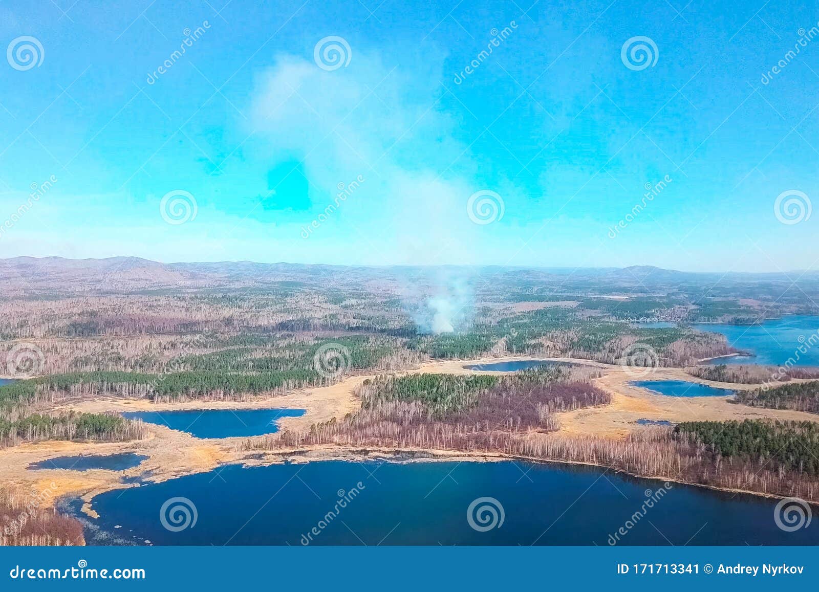 Forest Fire in the Forest in the Taiga Editorial Photo - Image of ...