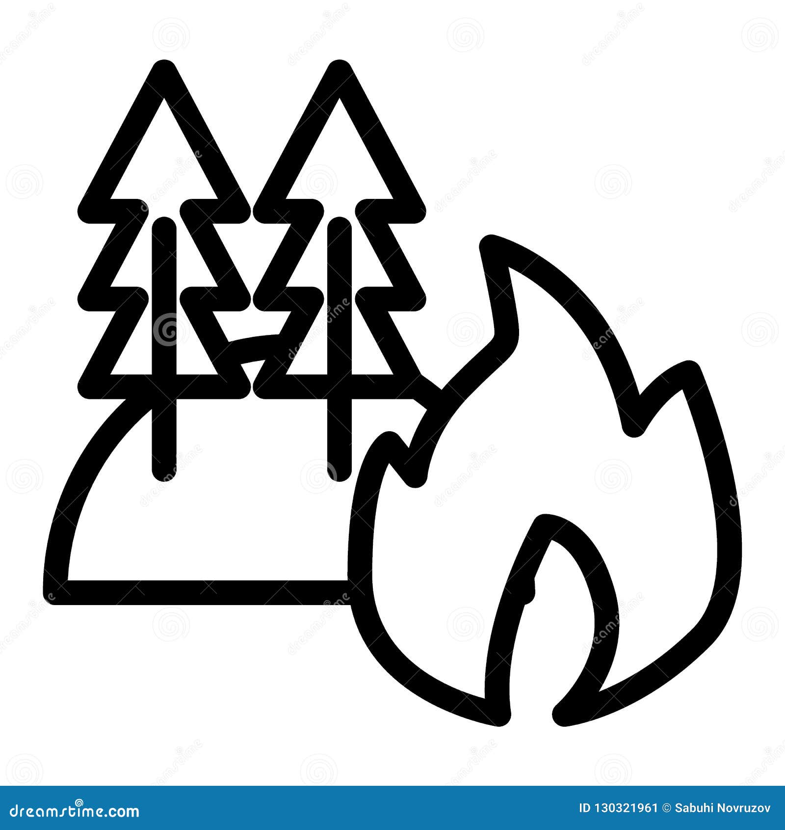 Tree On Fire Drawing