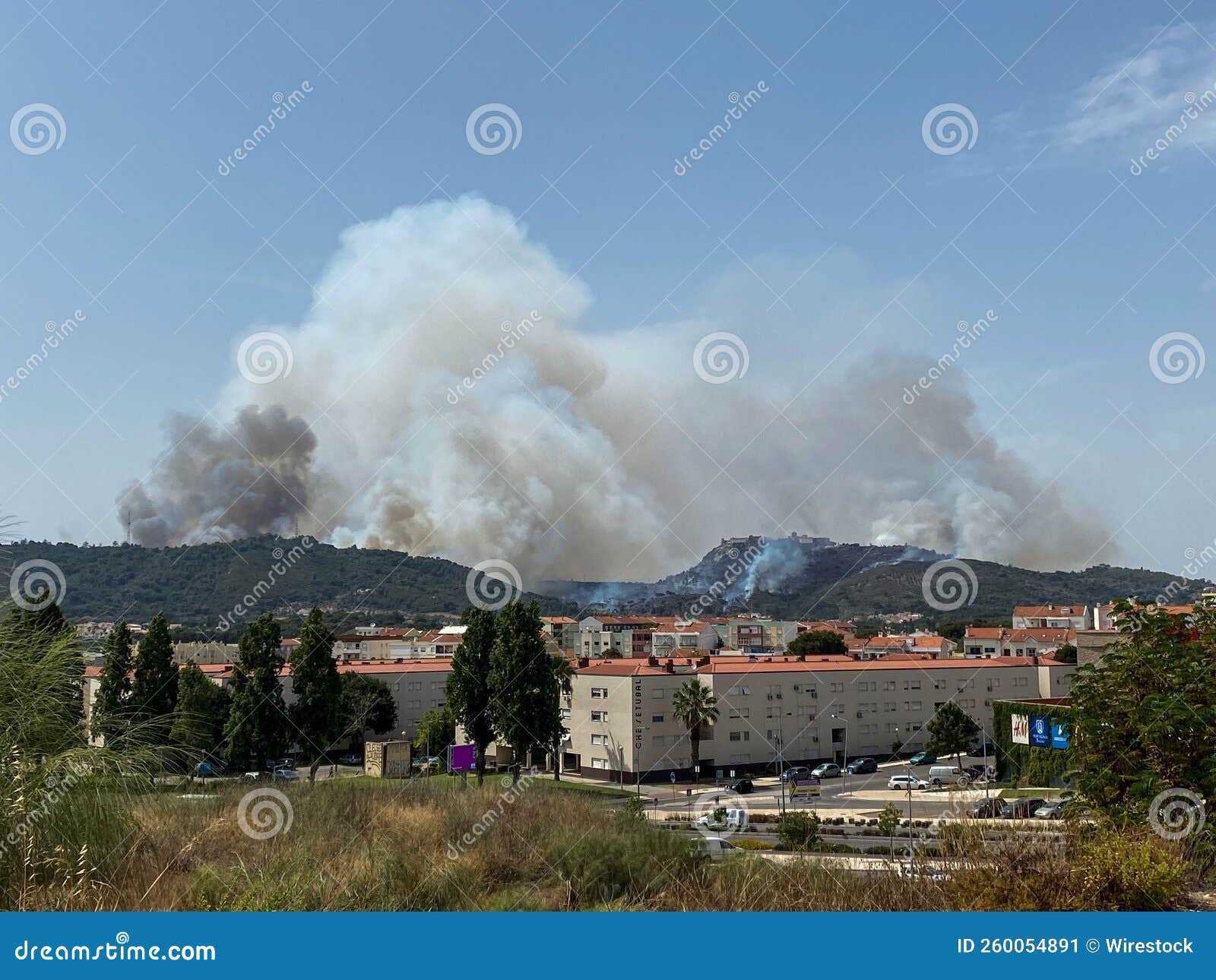 Forest Fire in Palmela, Setubal Editorial Photo - Image of rest, grass: 260054891