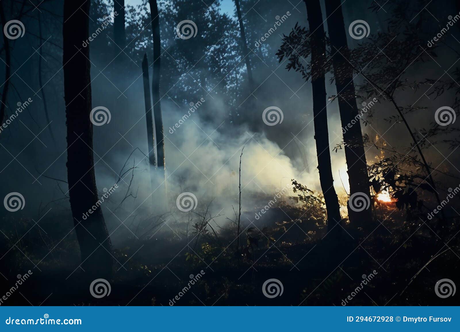 Forest Fire in Progress. Fire. Large Flames. a Threat To Our ...