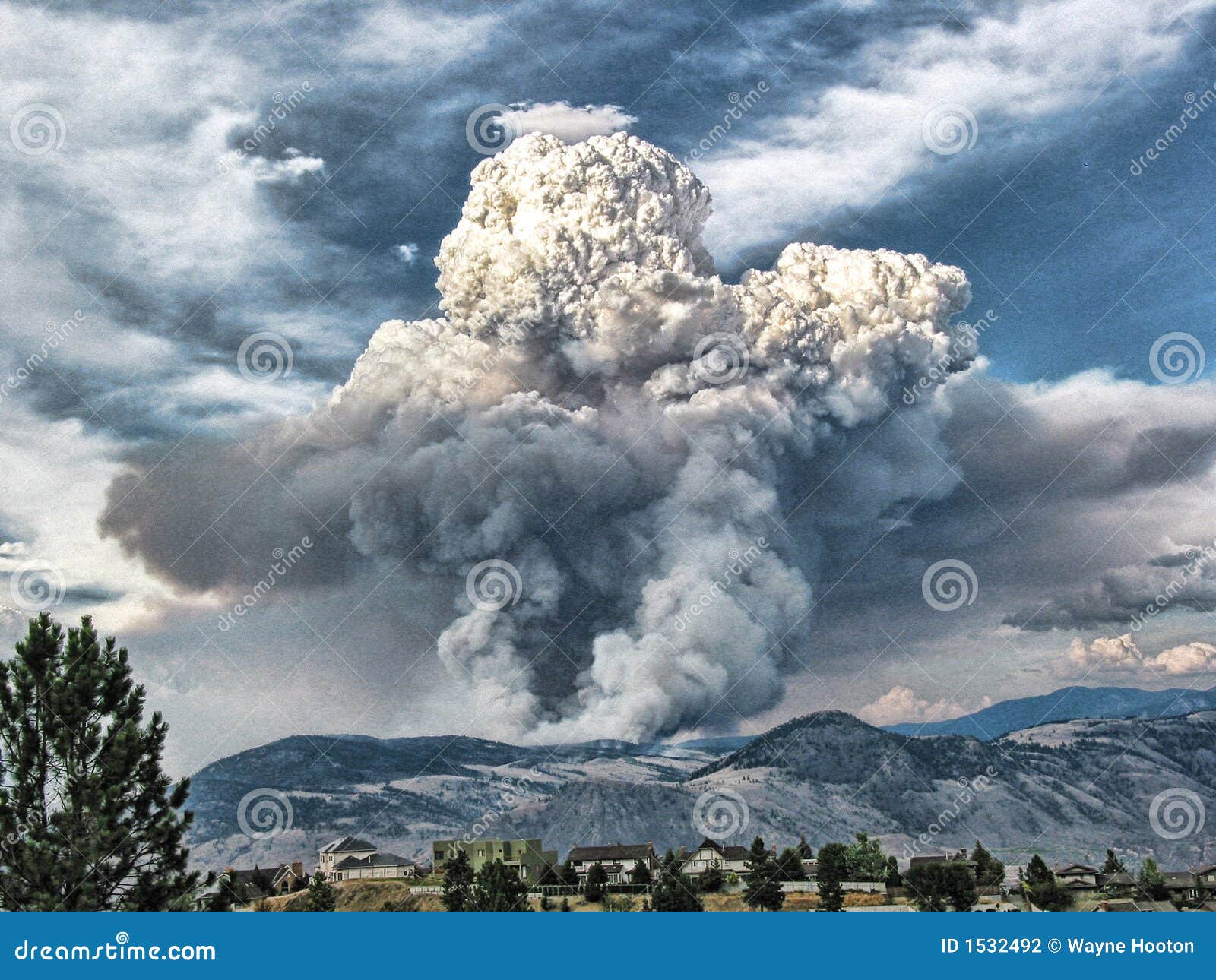 Forest Fire Smoke Photo-Art Stock Illustration - Illustration of smoke ...