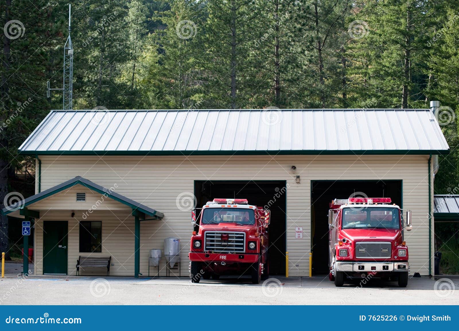 Forest Fire Station stock photo. Image of natural, burn - 7625226