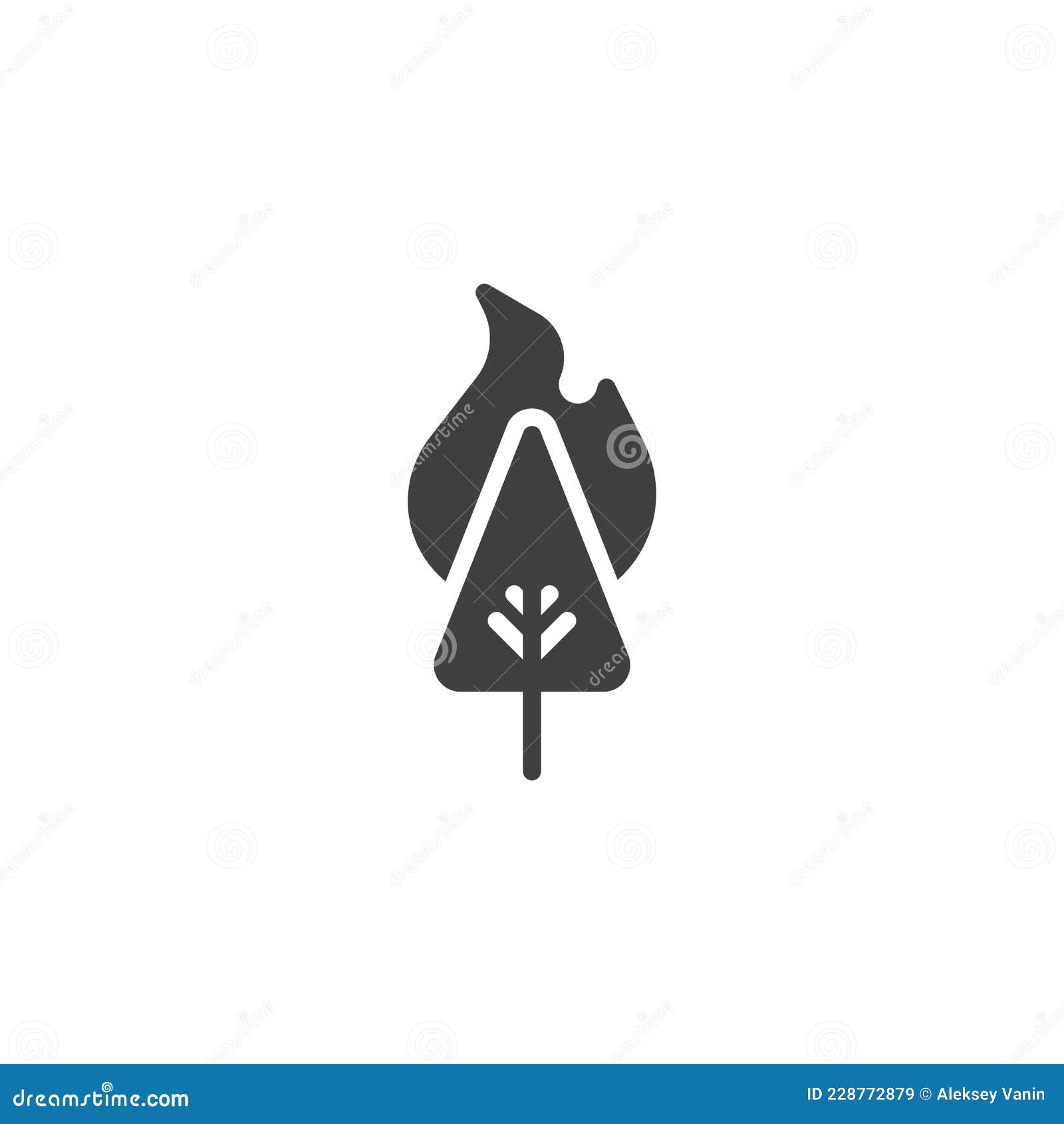 Forest fire vector icon stock vector. Illustration of solid - 228772879