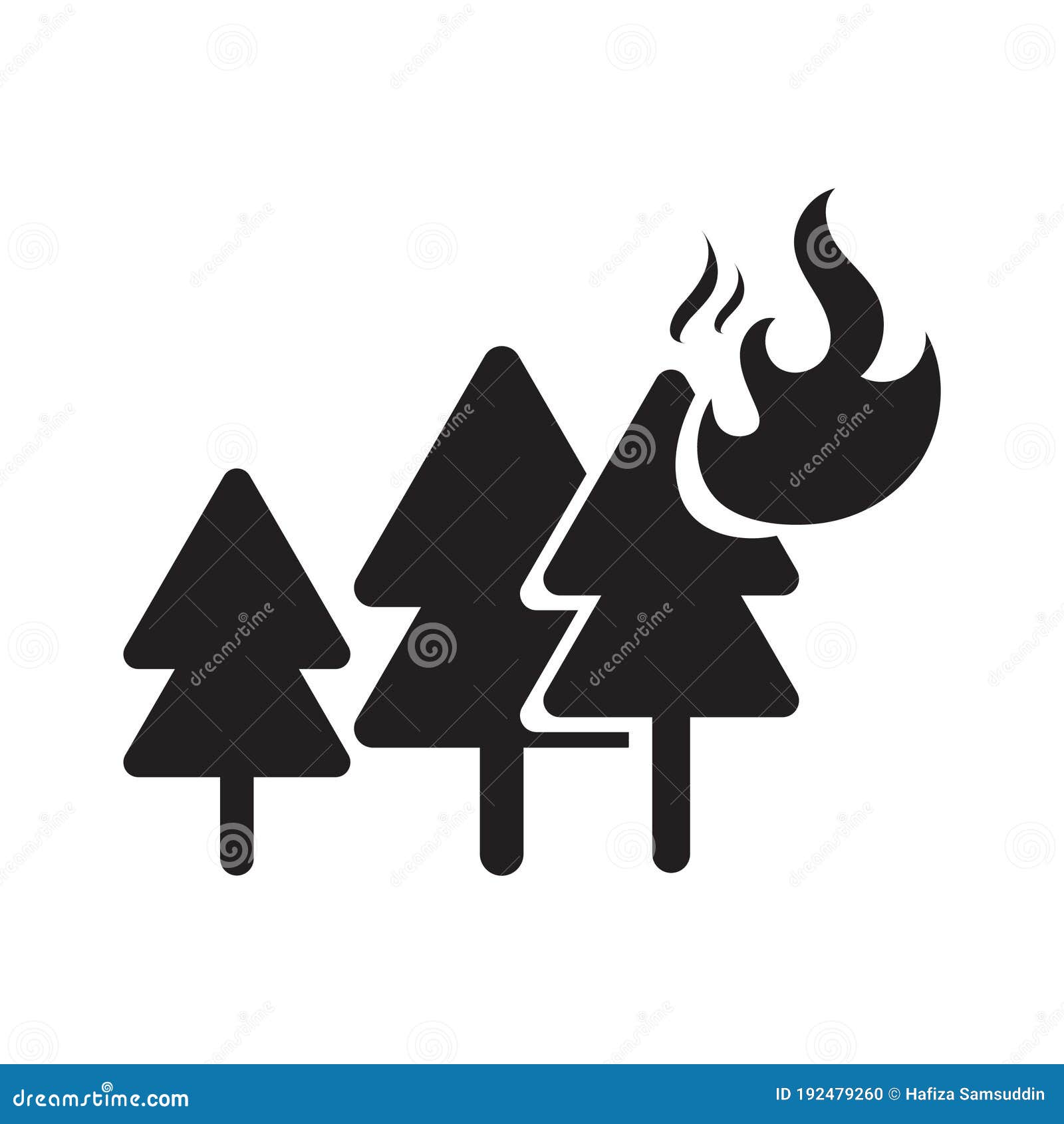 Forest Fire. Vector Illustration Decorative Design Stock Vector ...