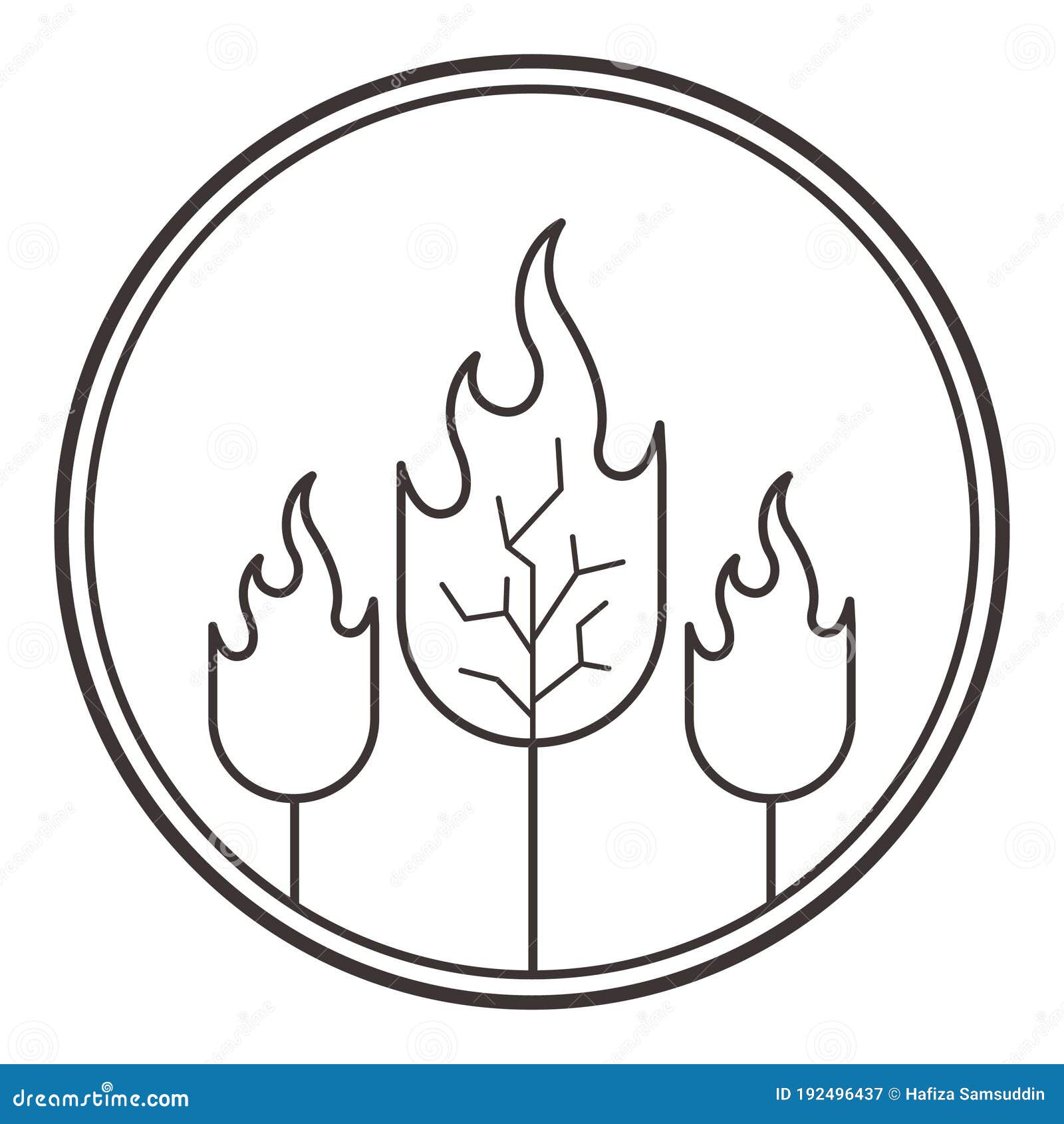 Forest Fire. Vector Illustration Decorative Design Stock Vector ...