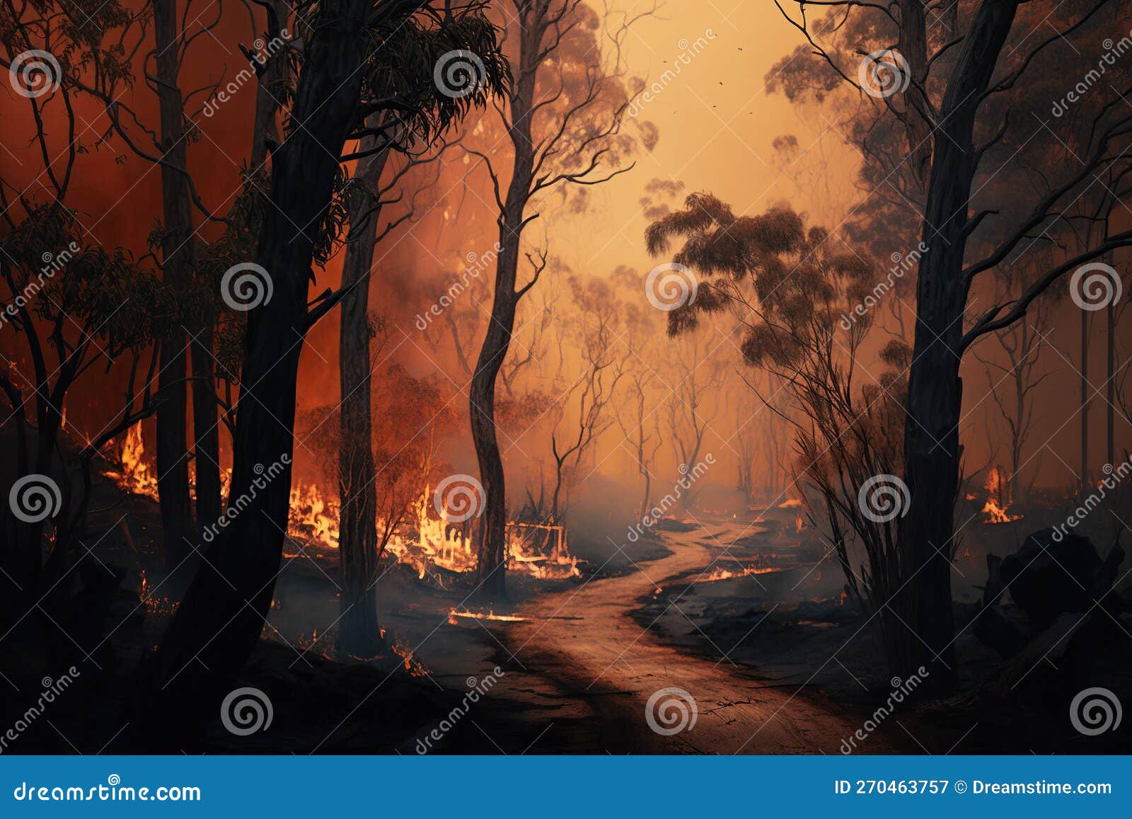 Forest Fires and Bushfires Created with Generative AI Technology Stock ...