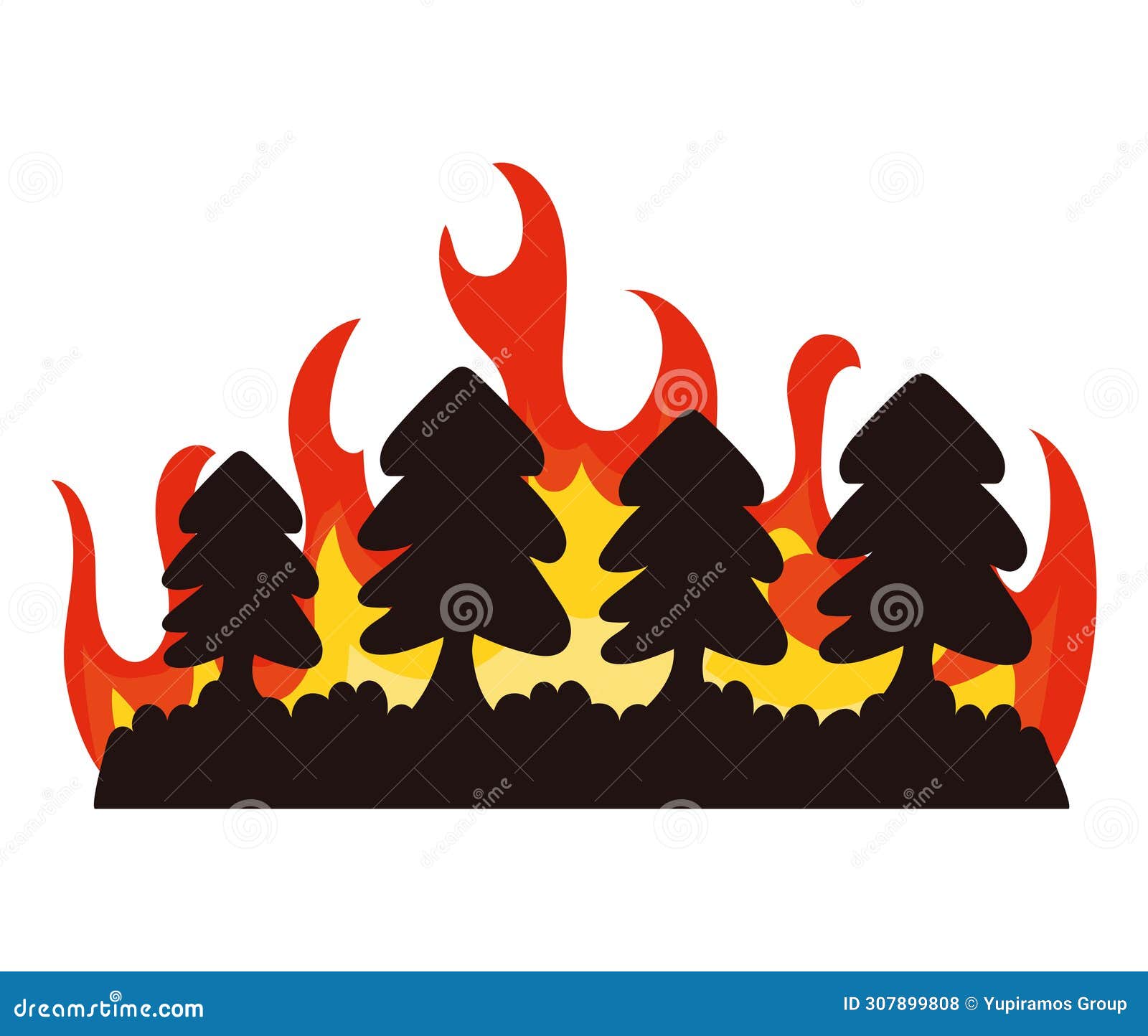 Forest Fires Disaster Environmental Stock Vector - Illustration of ...