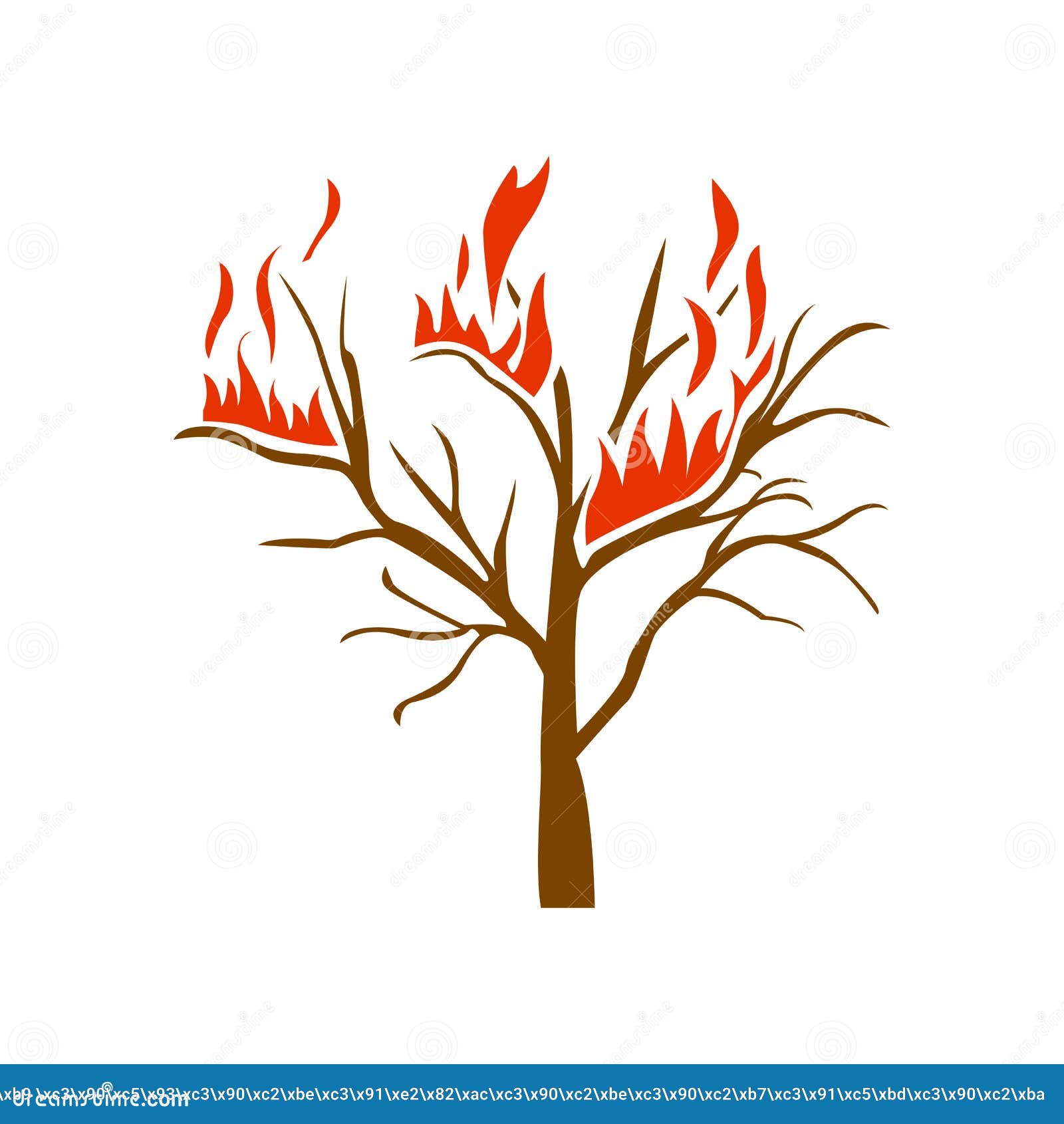 Forest Fires Color Icon Vector Symbol Illustration | CartoonDealer.com ...