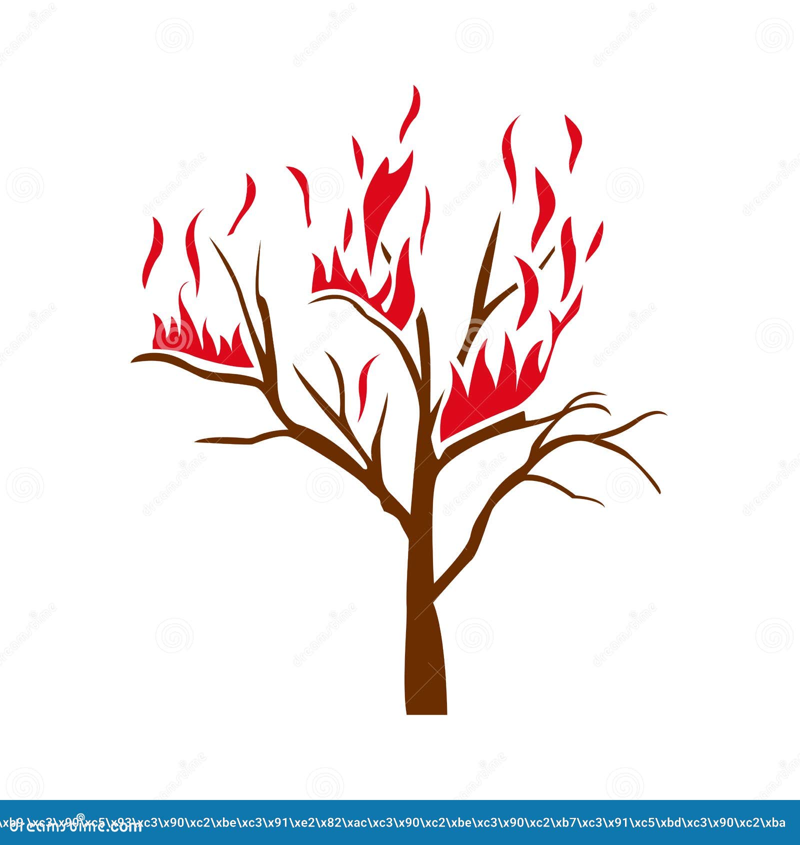 Forest Fires Icon, Coniferous Forest, Vector Illustration Stock Vector ...