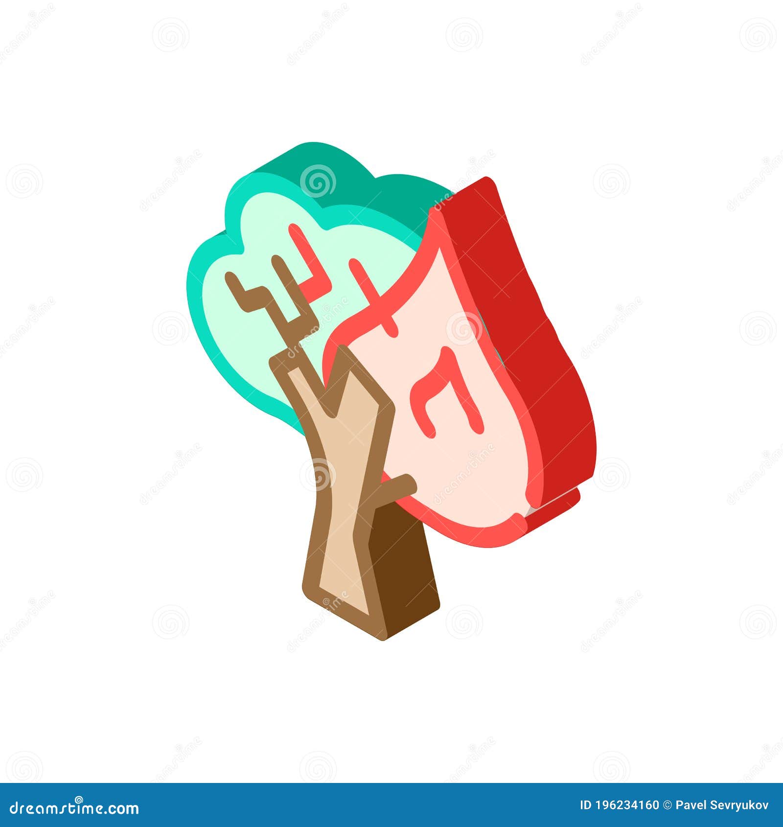 Forest Fires Isometric Icon Vector Symbol Illustration Stock Vector ...