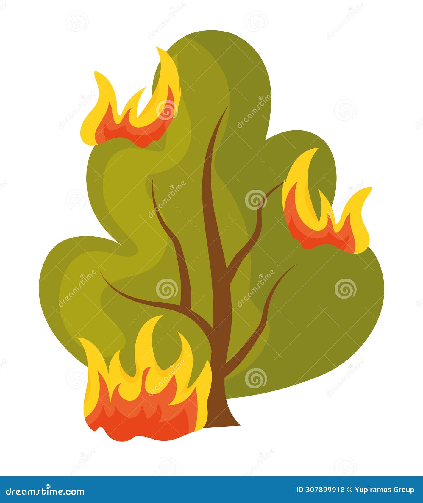 Forest Fires Tree Destruction Stock Vector - Illustration of ecology ...