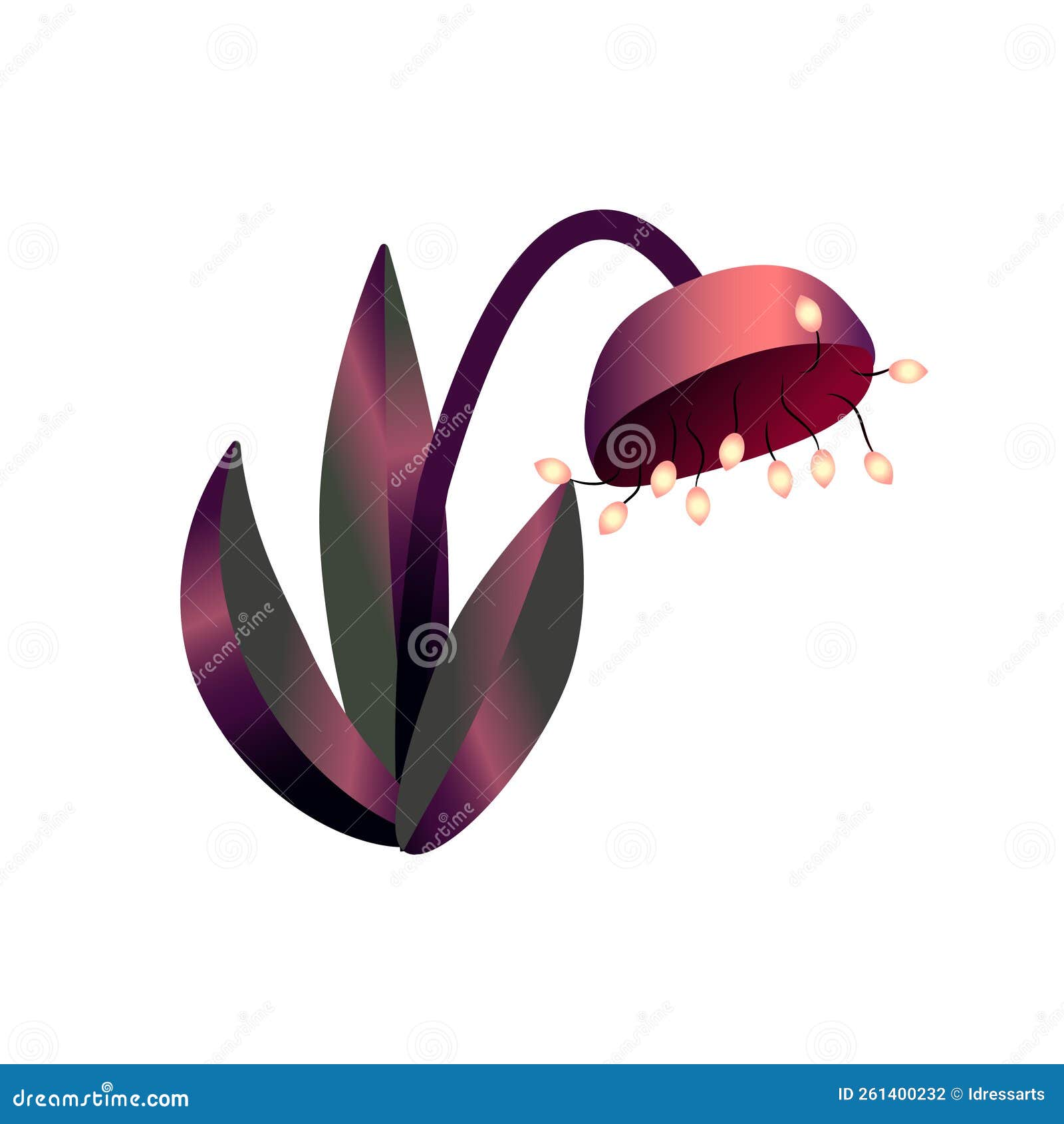 Forest flowers vector stock vector. Illustration of colorful - 261400232