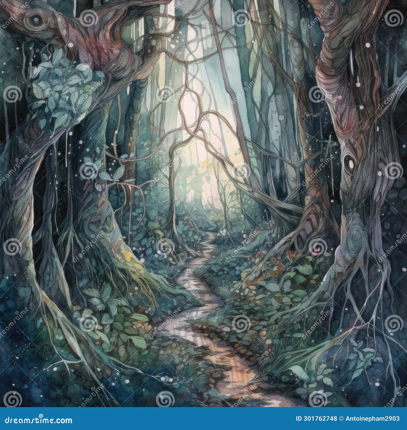 Foreboding Dark And Scary Background Royalty-Free Cartoon ...