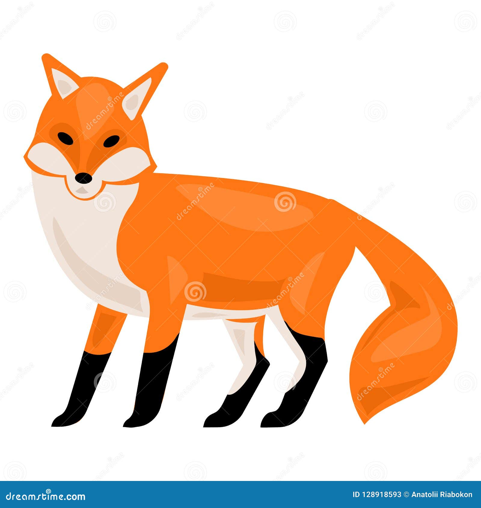 Forest Fox Icon, Cartoon Style Stock Vector - Illustration of funny ...